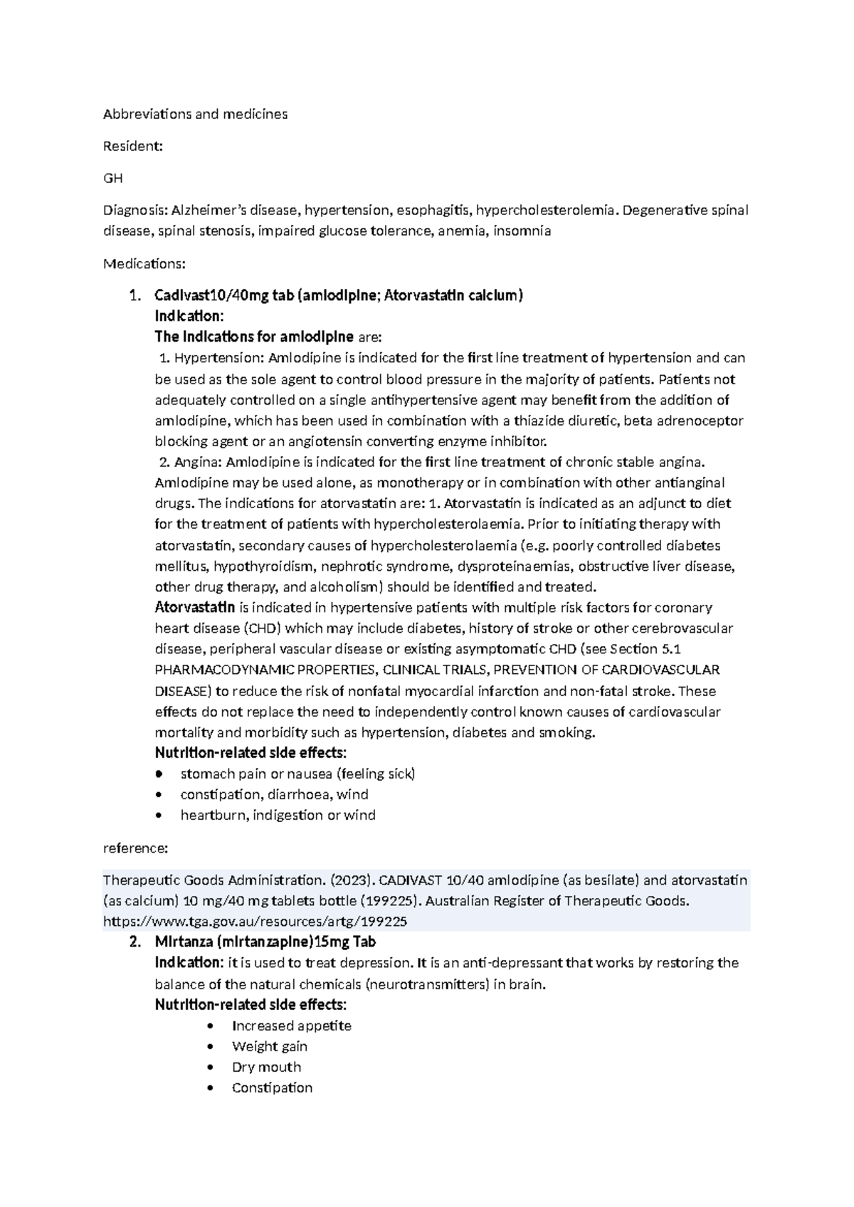 Medications and abbreviations (GH) - Abbreviations and medicines ...