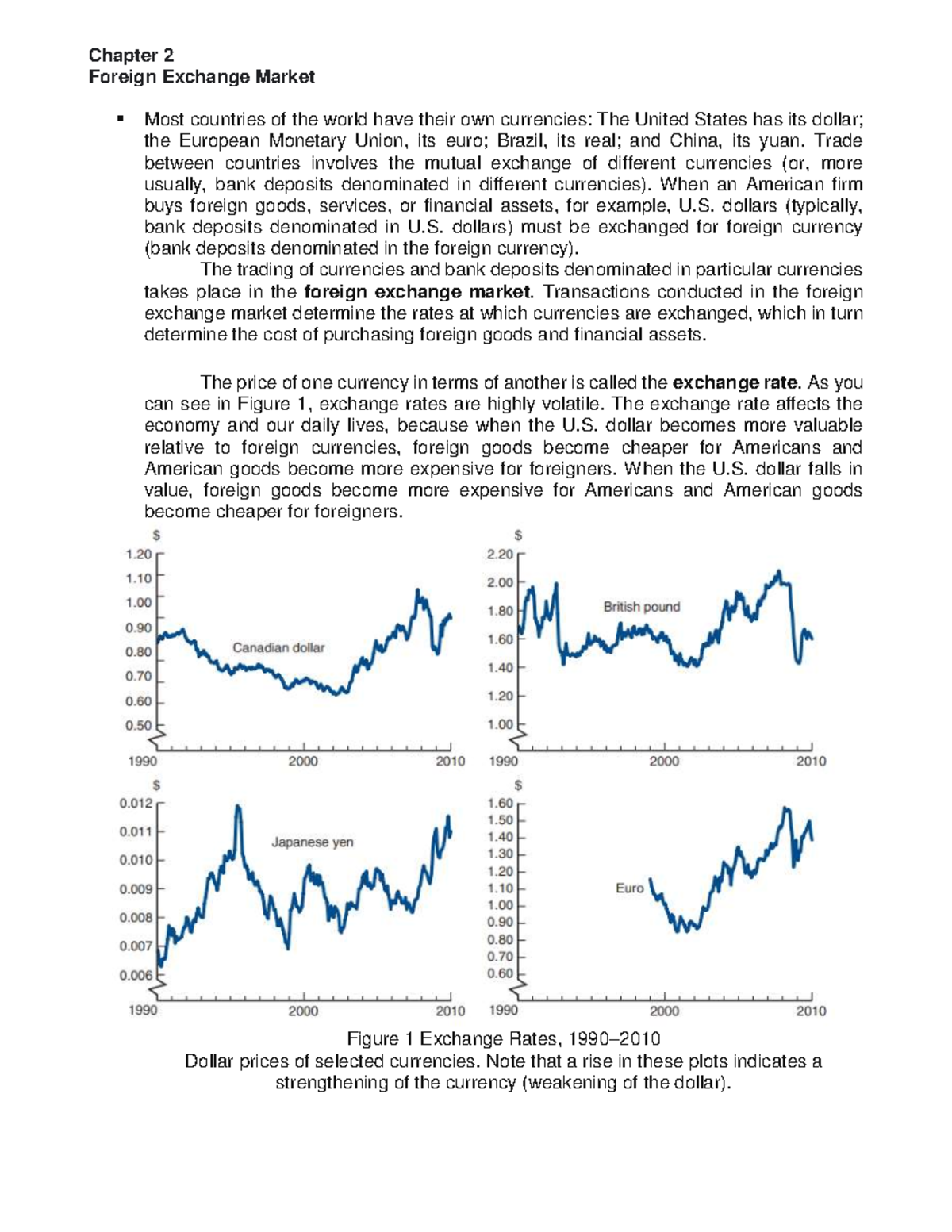 Ch02 Foreign Exchange Market - Chapter 2 Foreign Exchange Market Most ...