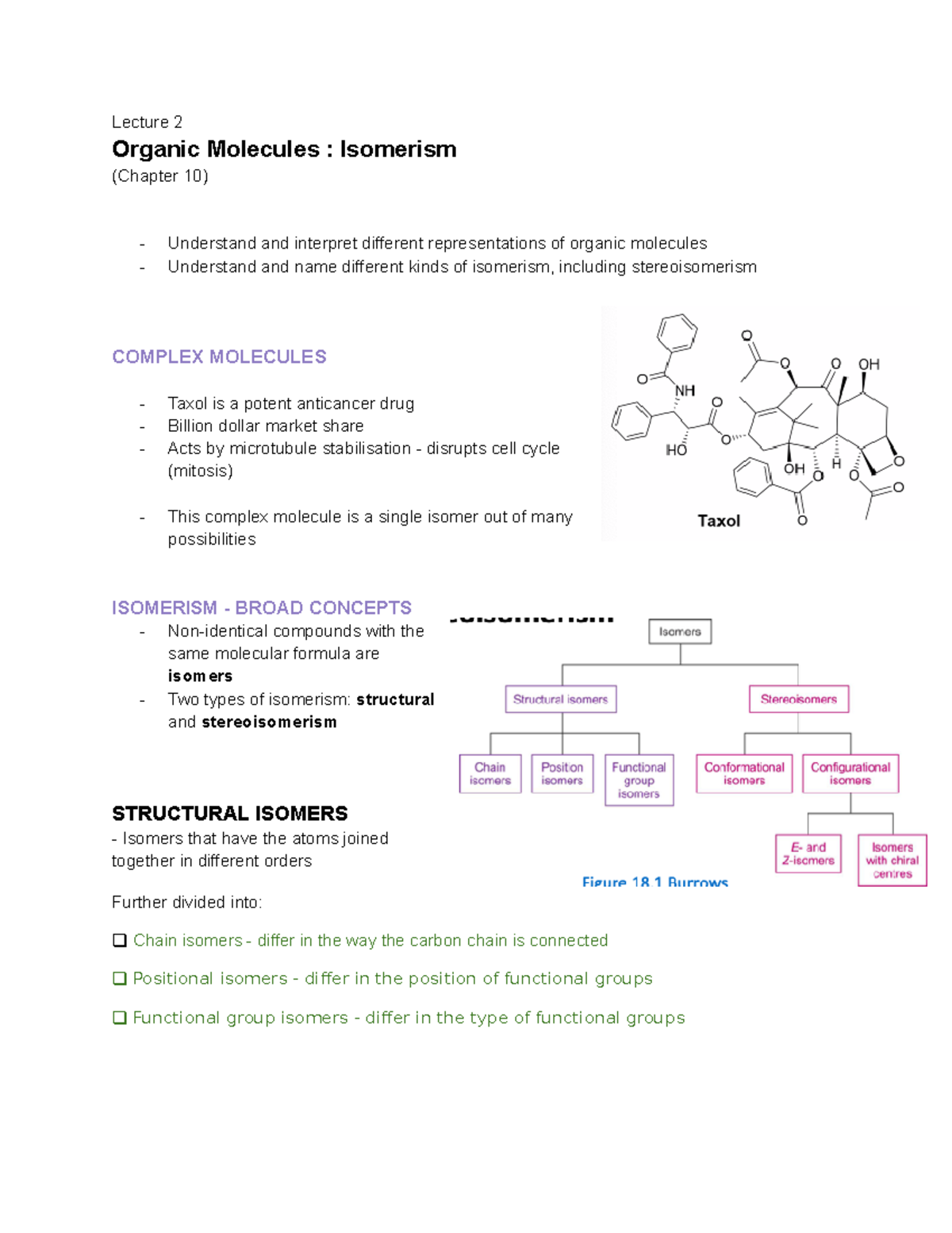 2 Organic chemistry CHEM114 VUW - Lecture 2 Organic Molecules ...