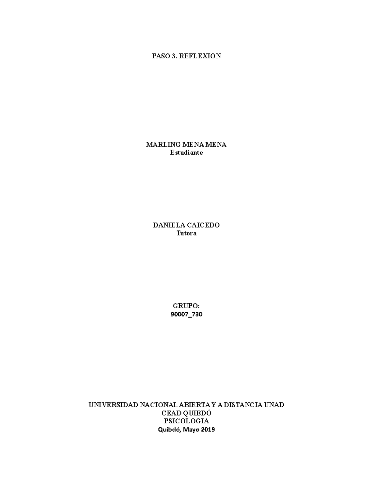 Marlin Mena Actividadpaso 3 - PASO 3. REFLEXION MARLING MENA MENA ...