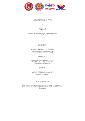 Lesson-Plan-EPP4 Tungkulin sa sarili-Locquiao - BEED - Block 2 - Binalonan, Pangasinan ...