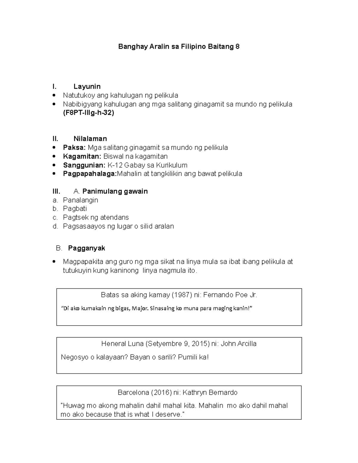 SEMI Detailed Lesson PLAN CRUZ Cielo JAY O - Banghay Aralin sa Filipino ...