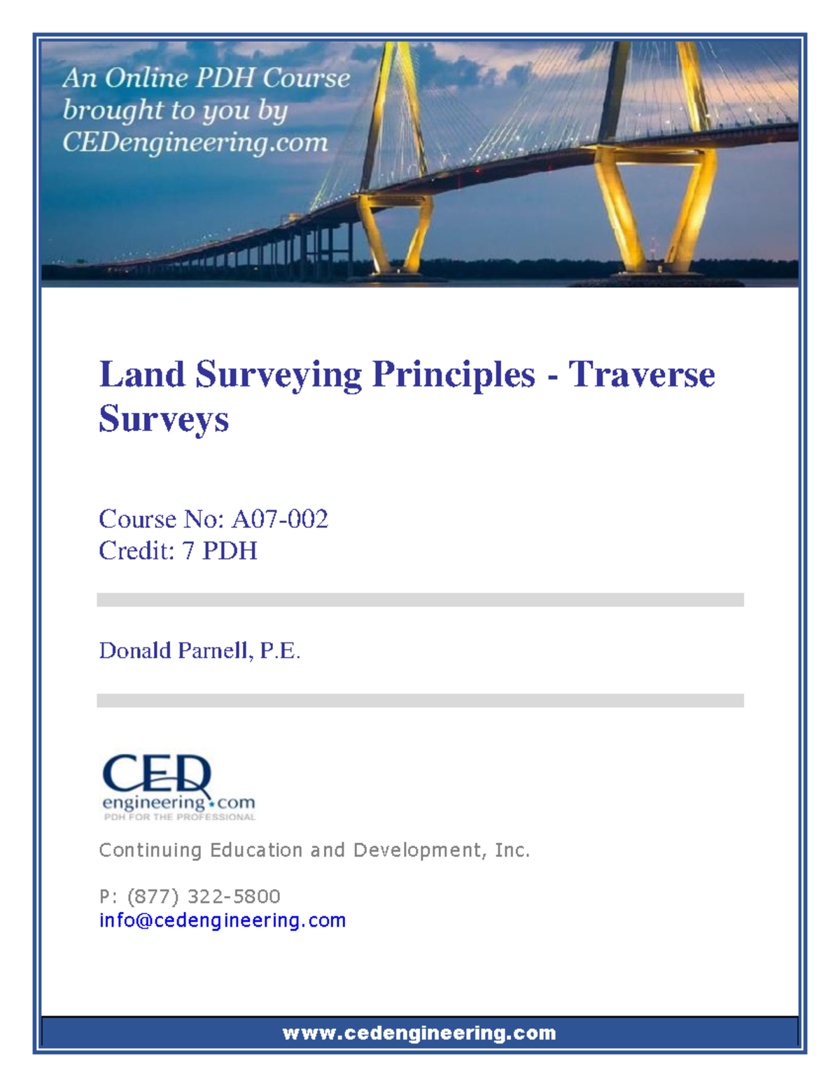 A07-002 - Land Surveying Principles - Traverse Surveys - US ...