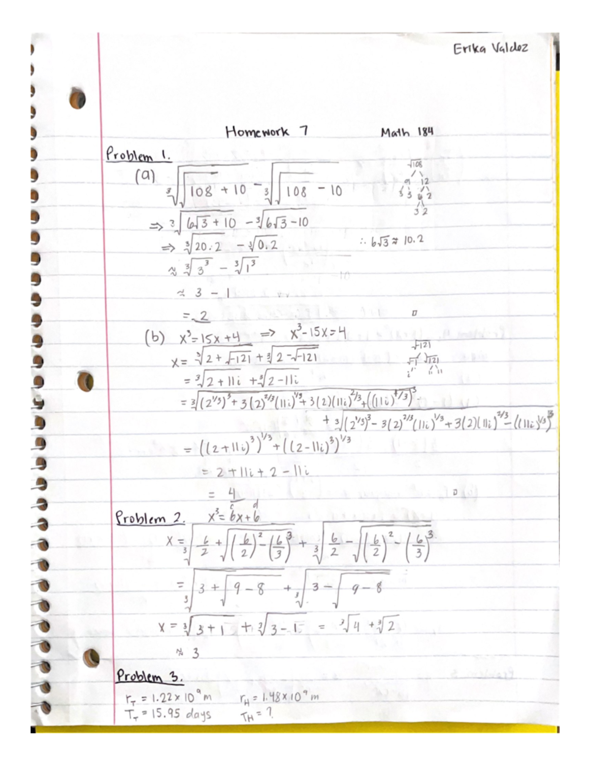 Math 184 - Homework 3 - MATH 184 - Studocu