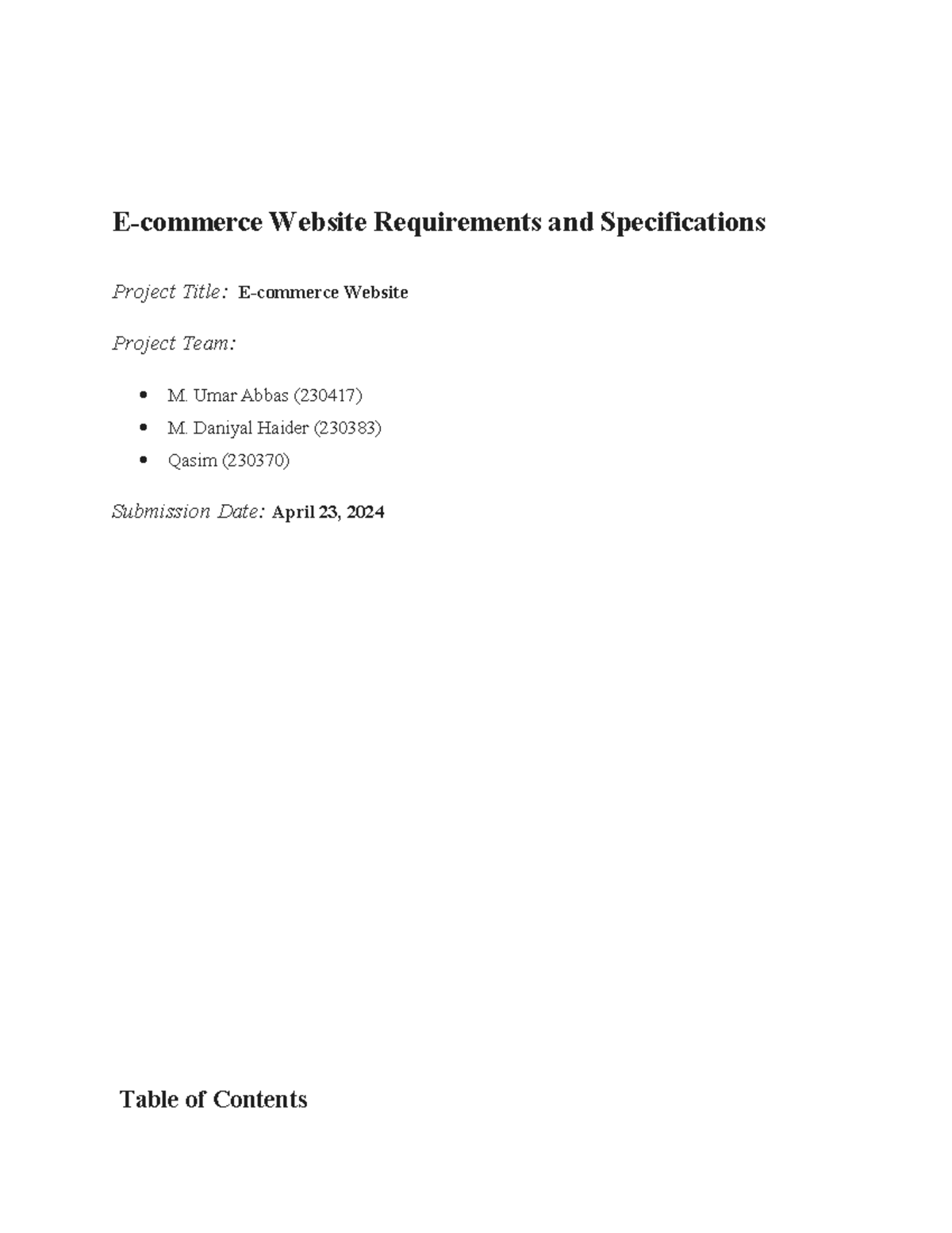 Document 88 - SRS for E-commerence website - E-commerce Website ...