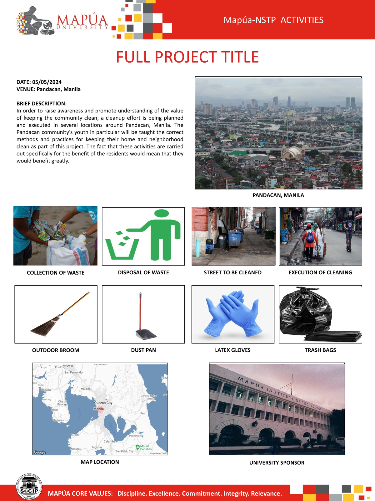 De Guzman B9 - Form - Project Poster for NSTP - DATE: 05 / 05 / 2024 ...