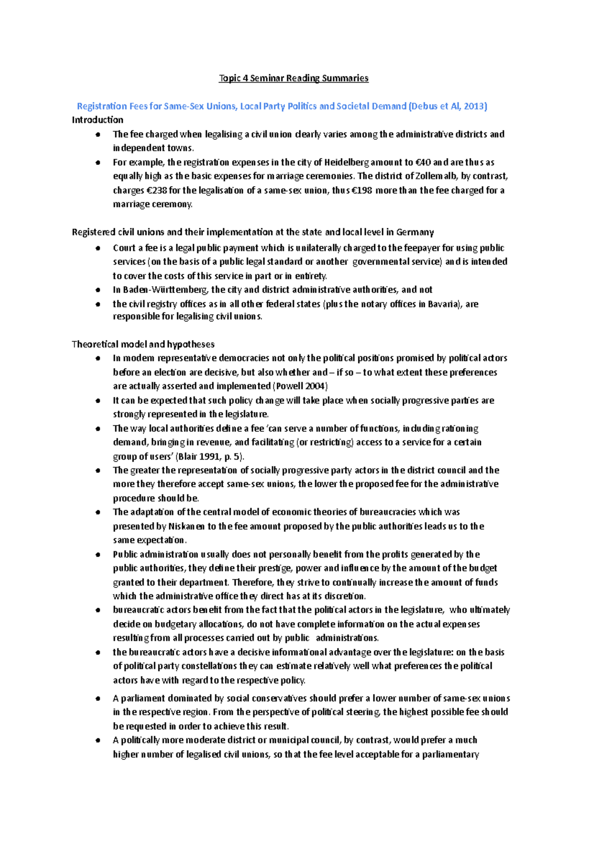 Topic 4 Seminar Reading Summaries Topic 4 Seminar Reading Summaries