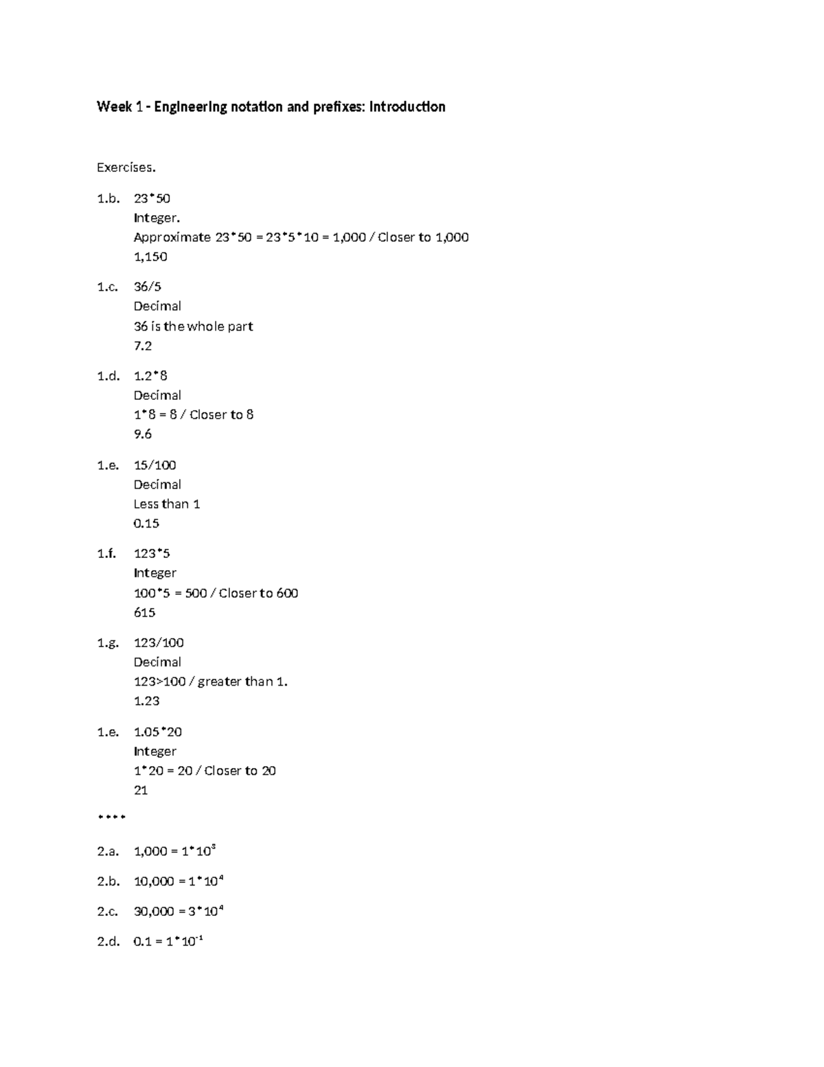Week 1 Exercises - Engineering notation and prefixes - Week 1 ...