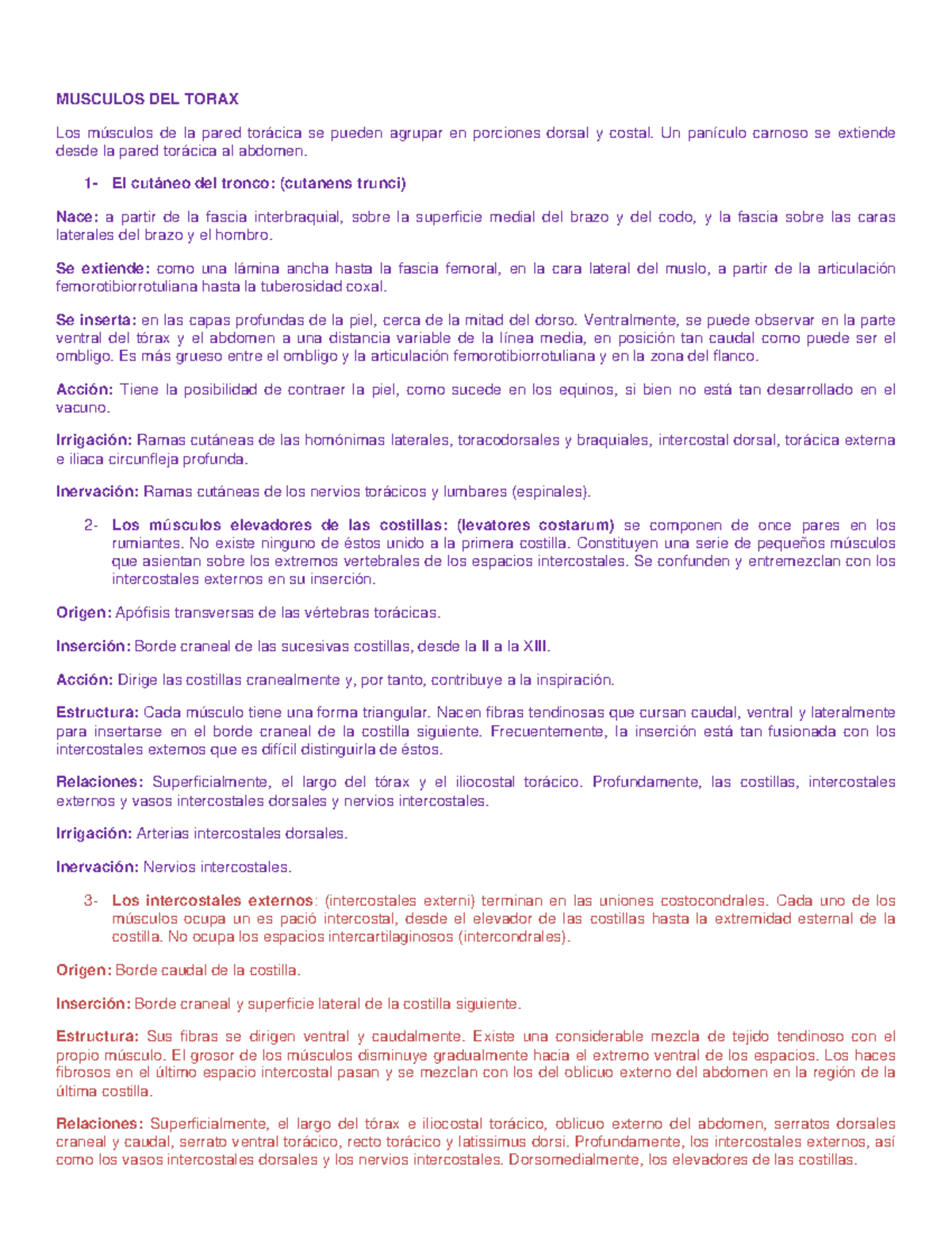 Musculos DEL Torax - MUSCULOS DEL TORAX Los músculos de la pared ...