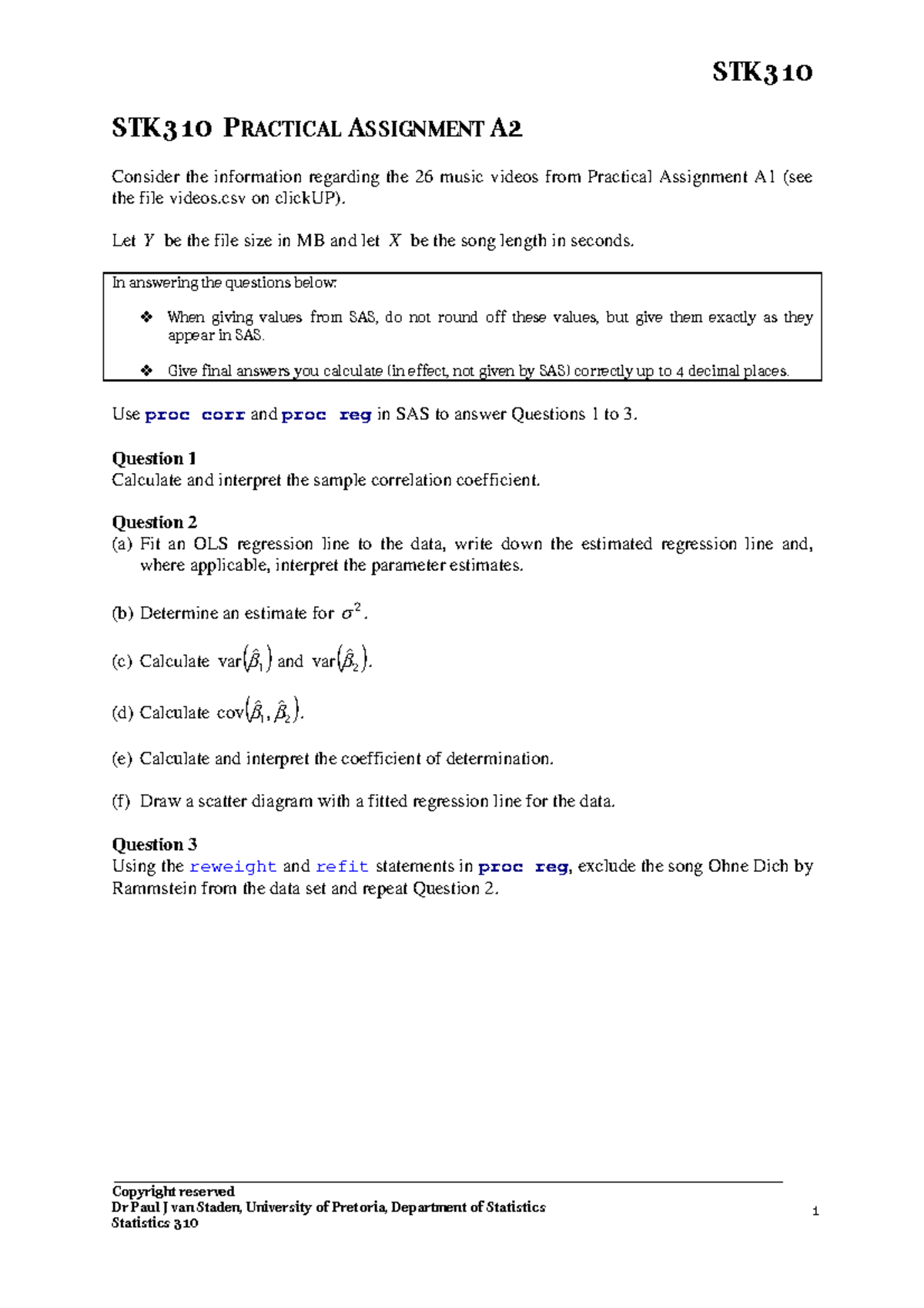 Ass A2 - Assignment A2 - - Studocu
