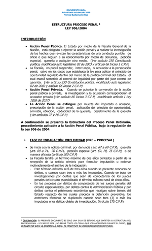 Estructura DEL Proceso Penal DE LA LEY 600 DE 2000 - ESTRUCTURA DEL ...