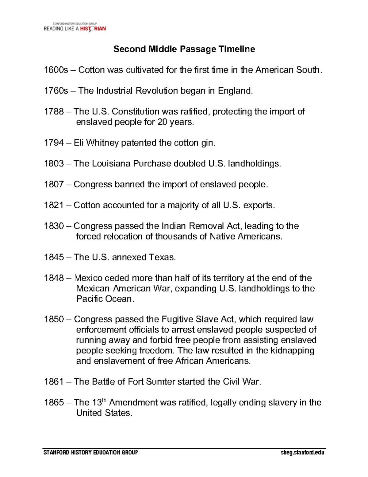 Kami Export - Second Middle Passage - Second Middle Passage Timeline ...