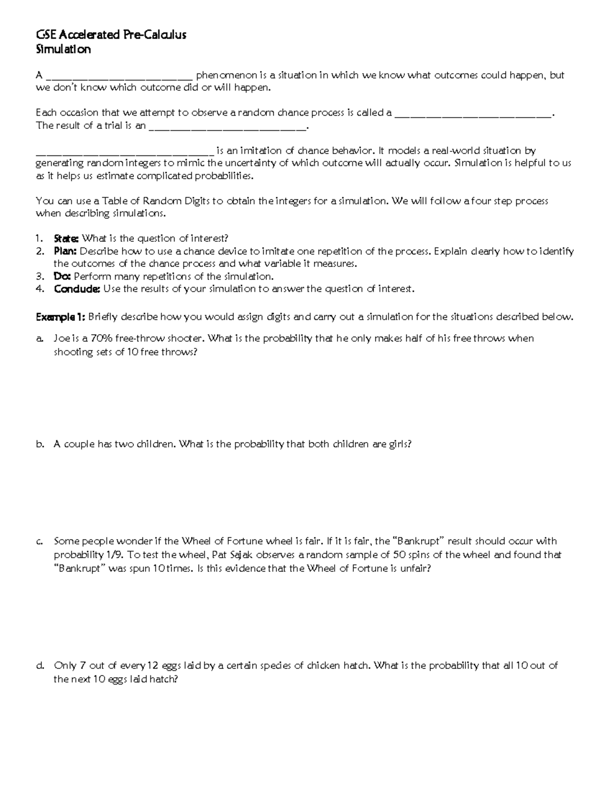 5-01 Simulation Day 1 - Practice Material - GSE Accelerated Pre ...