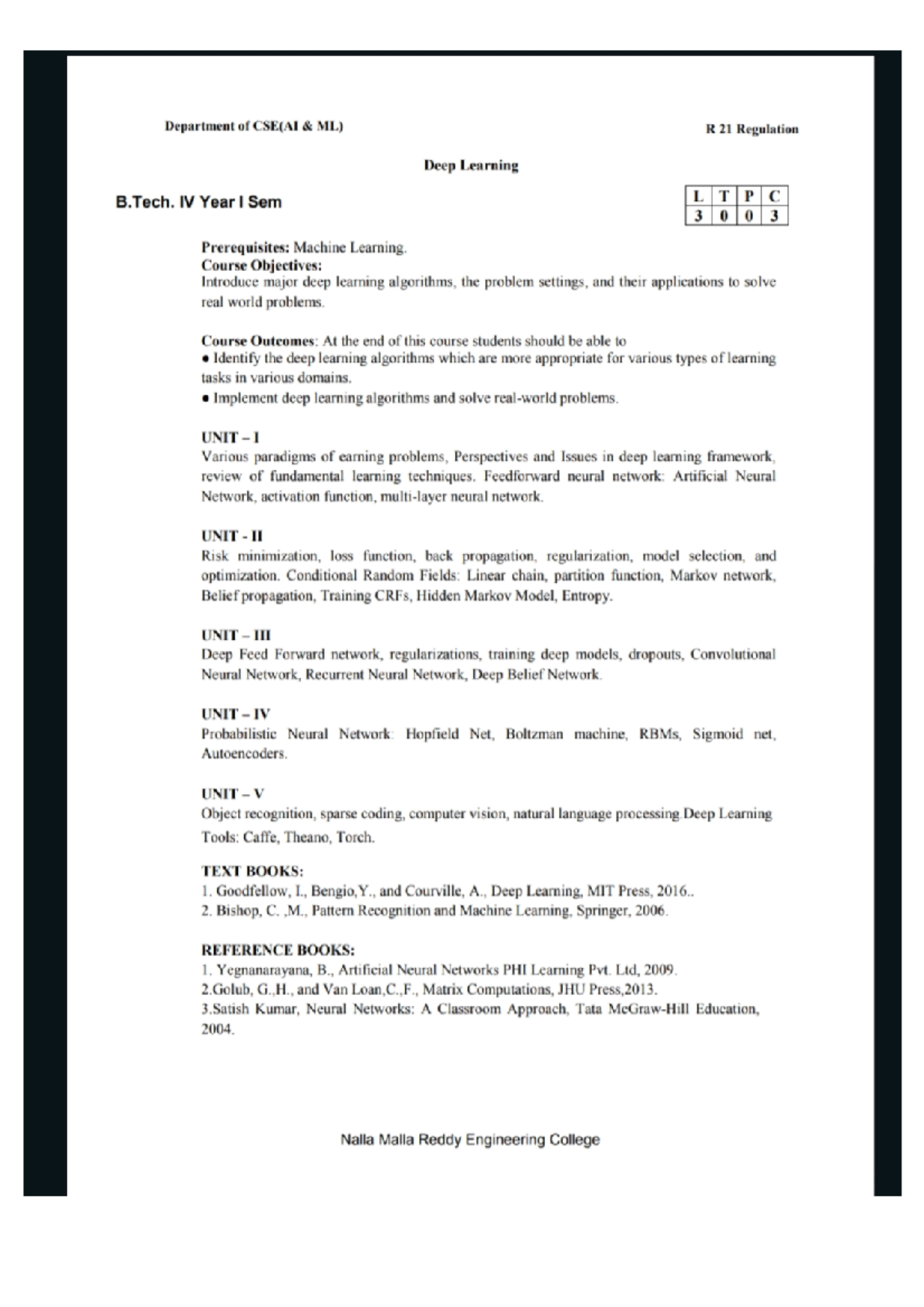 4-1 subject syllabus Add Page - Department of CSE(AI ML) R 21 ...