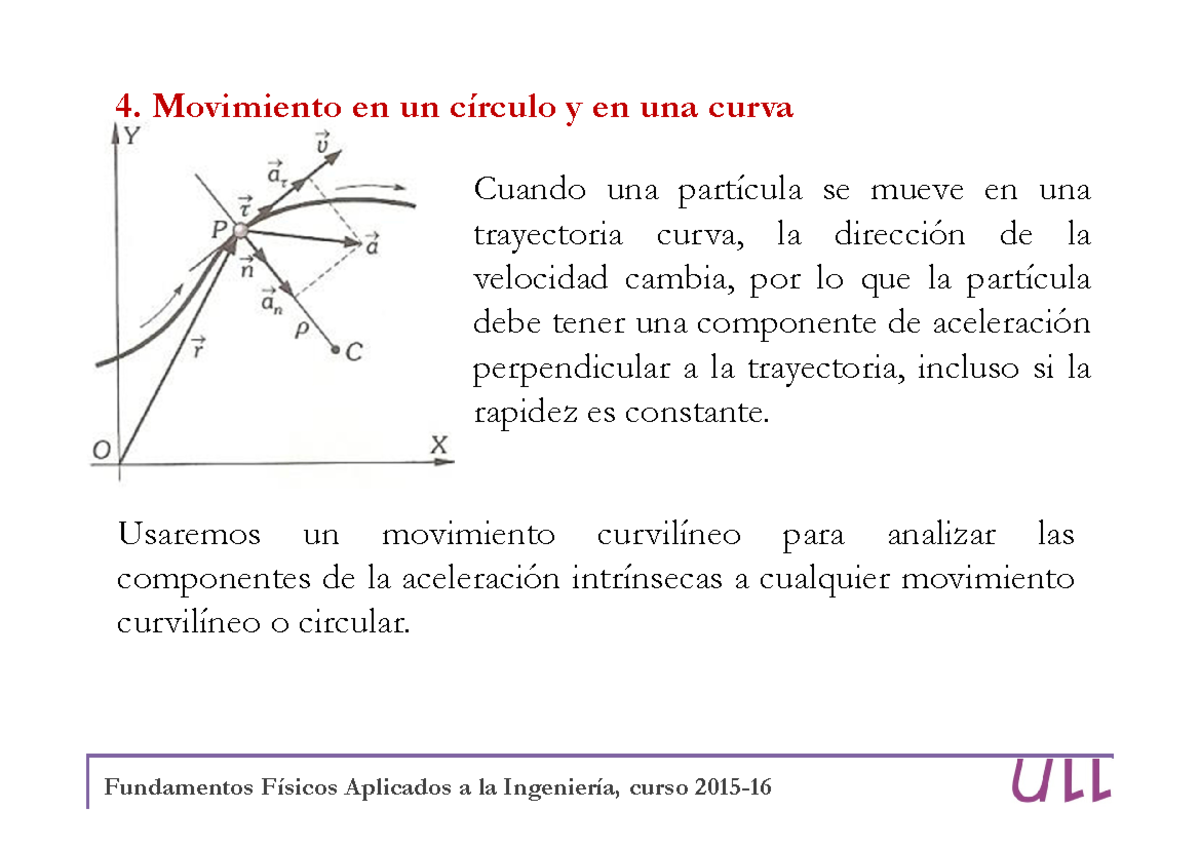 Cinematica 3 - Apuntes de cinemáticas-3 - Movimiento en un círculo y en ...