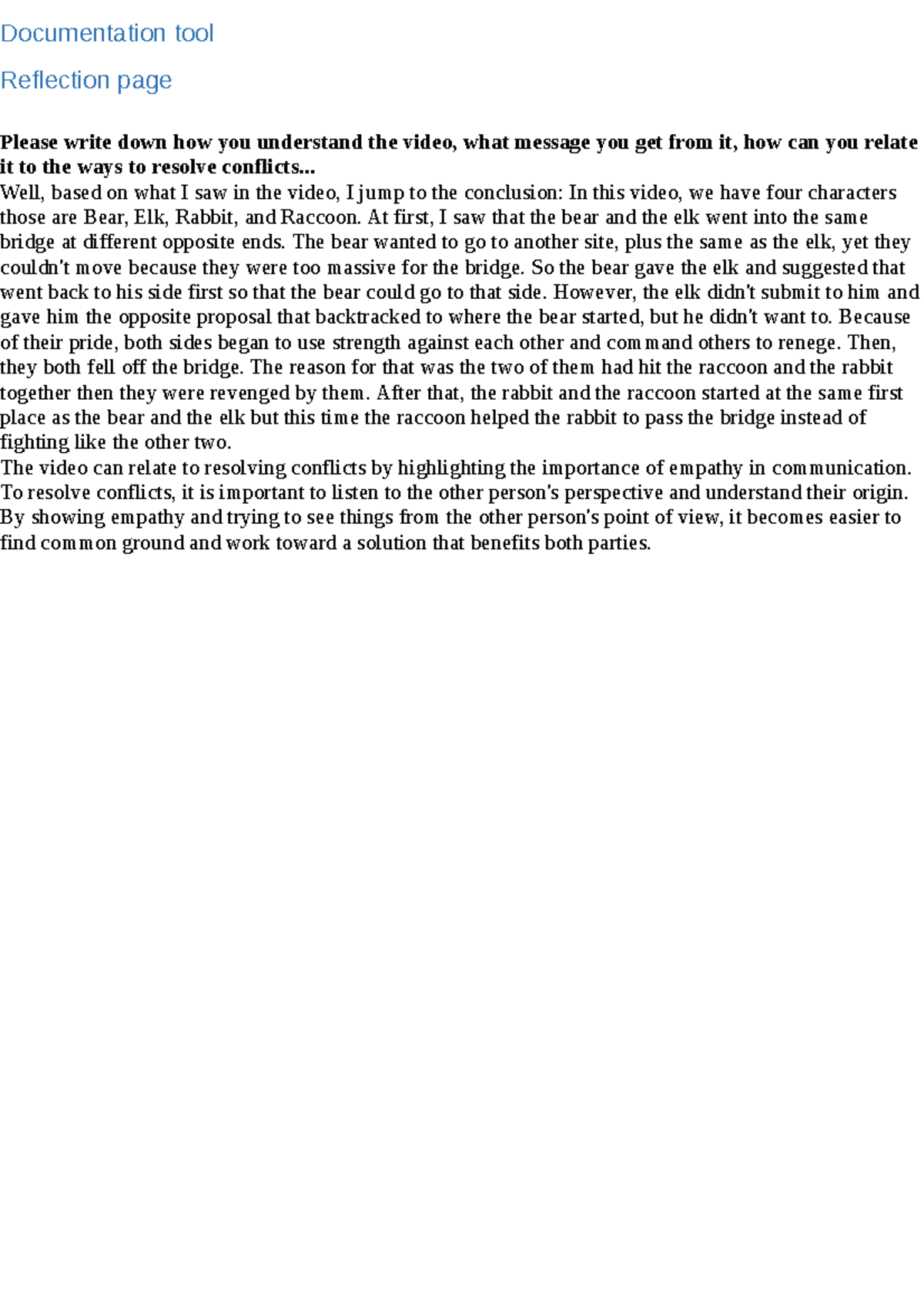 Exported-text - Exported-text - Documentation tool Reflection page ...