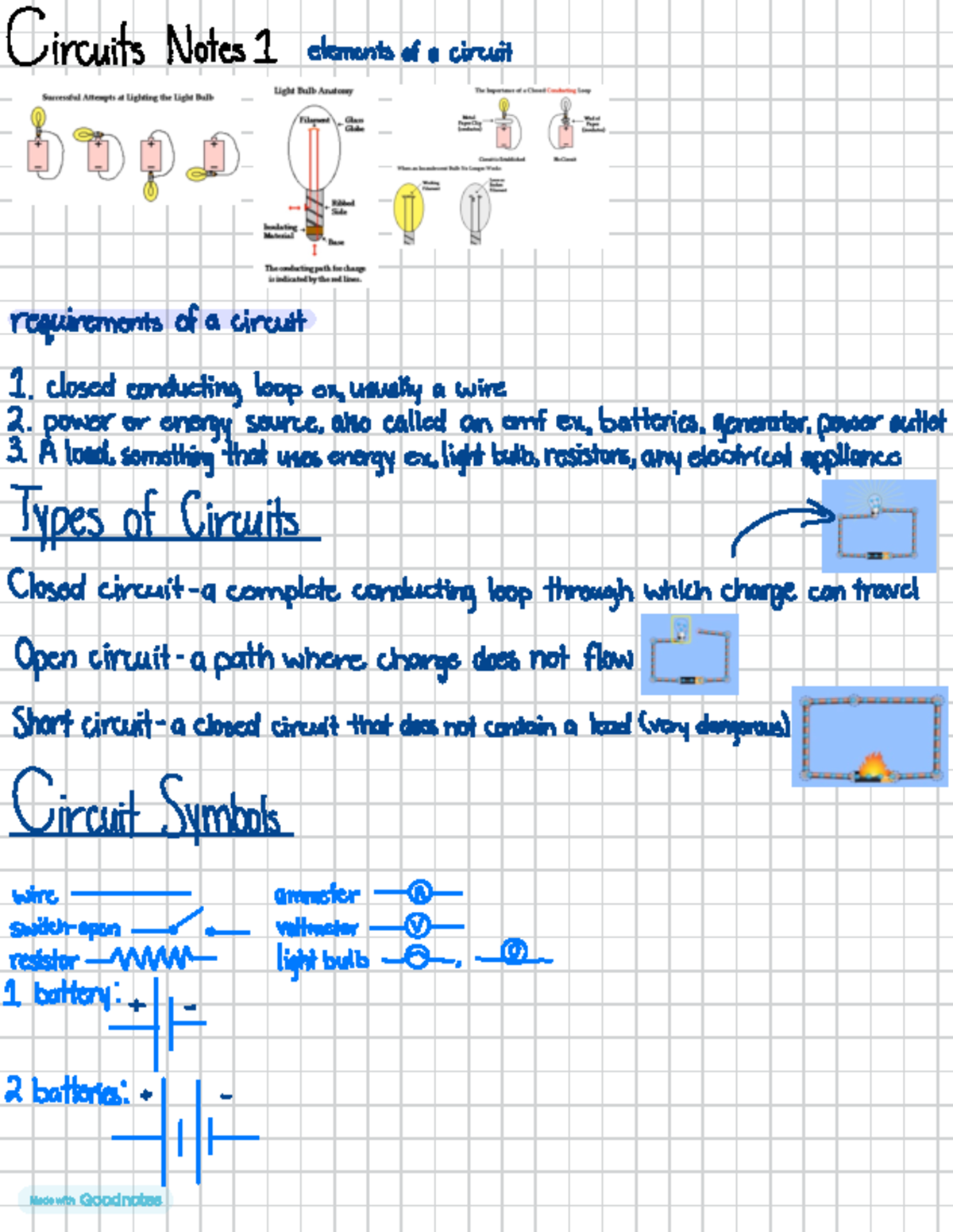 Notes 1 - A basis understanding of how circuits function and what the ...