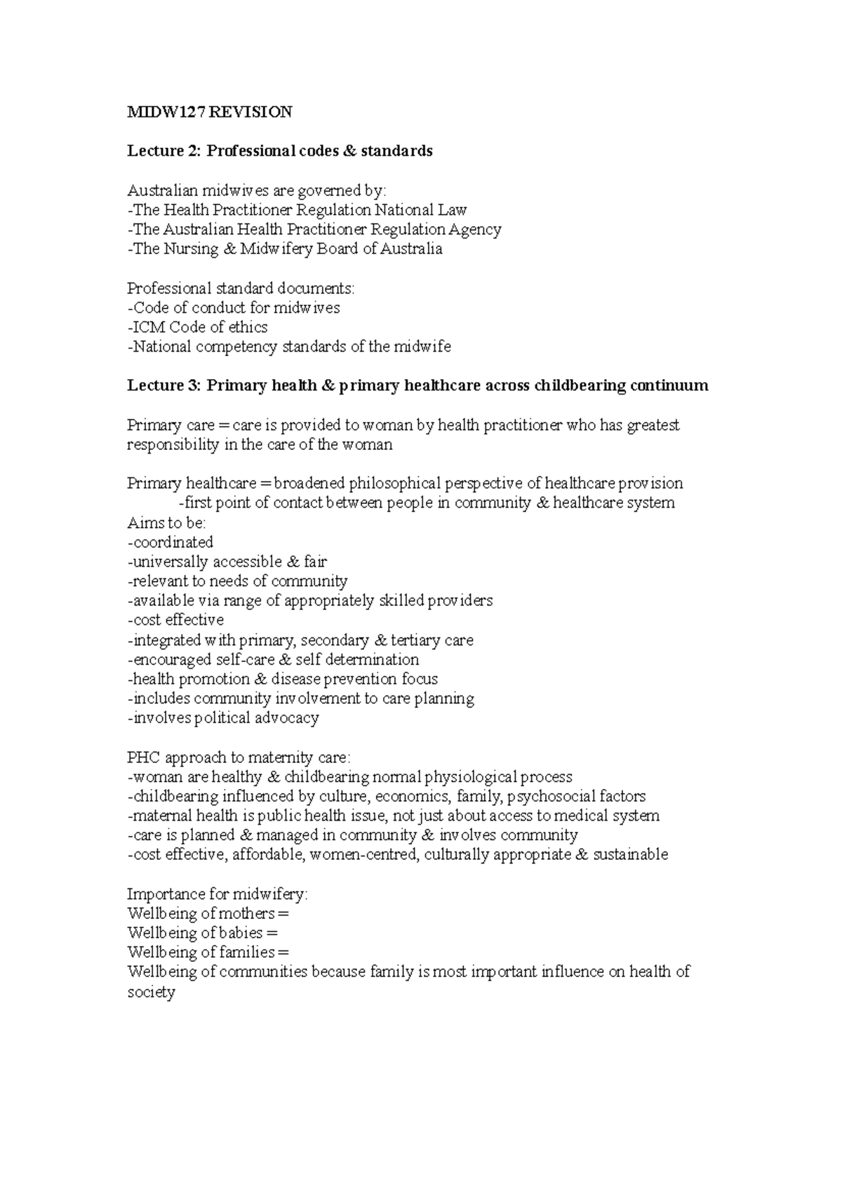 MIDW127 End of semester revision - MIDW127 REVISION Lecture 2 ...