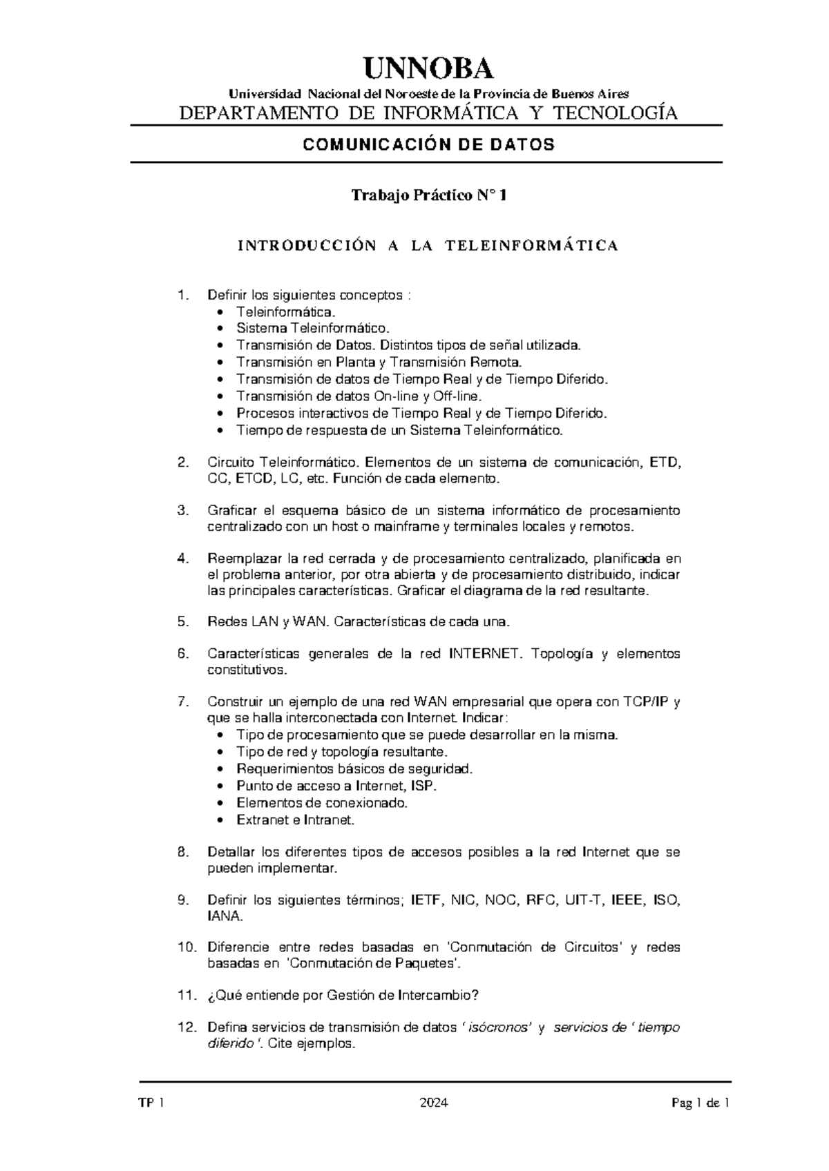 Unnoba Com De Datos TP1-2024 - UNNOBA Universidad Nacional del Noroeste ...