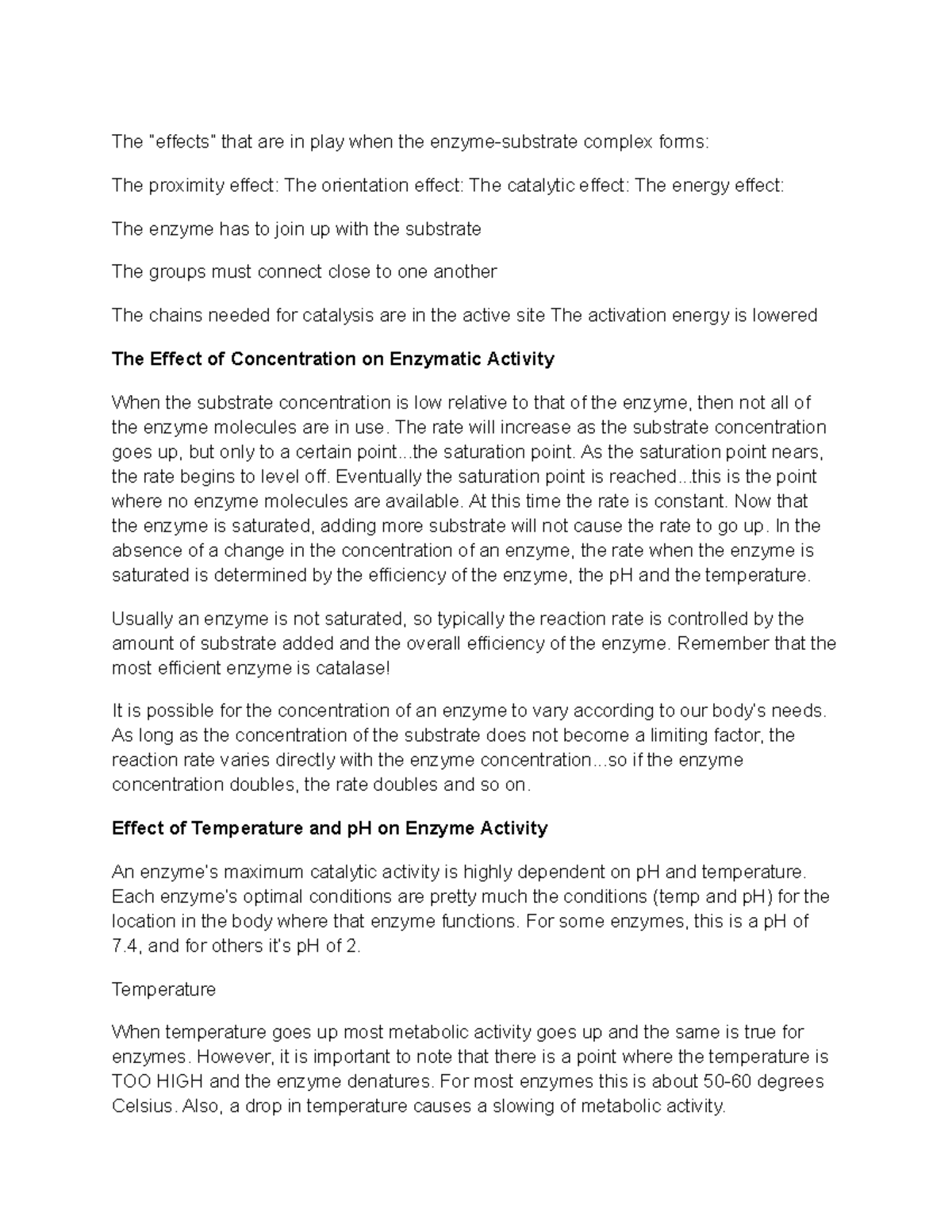 Chapter 18 - Chemistry notes, Professor Rollin - The “effects” that are ...