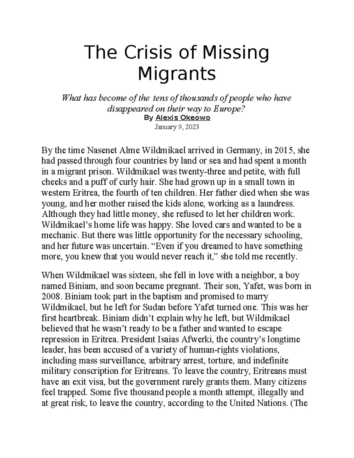 Reading - Summary Archaeology of North America - The Crisis of Missing ...