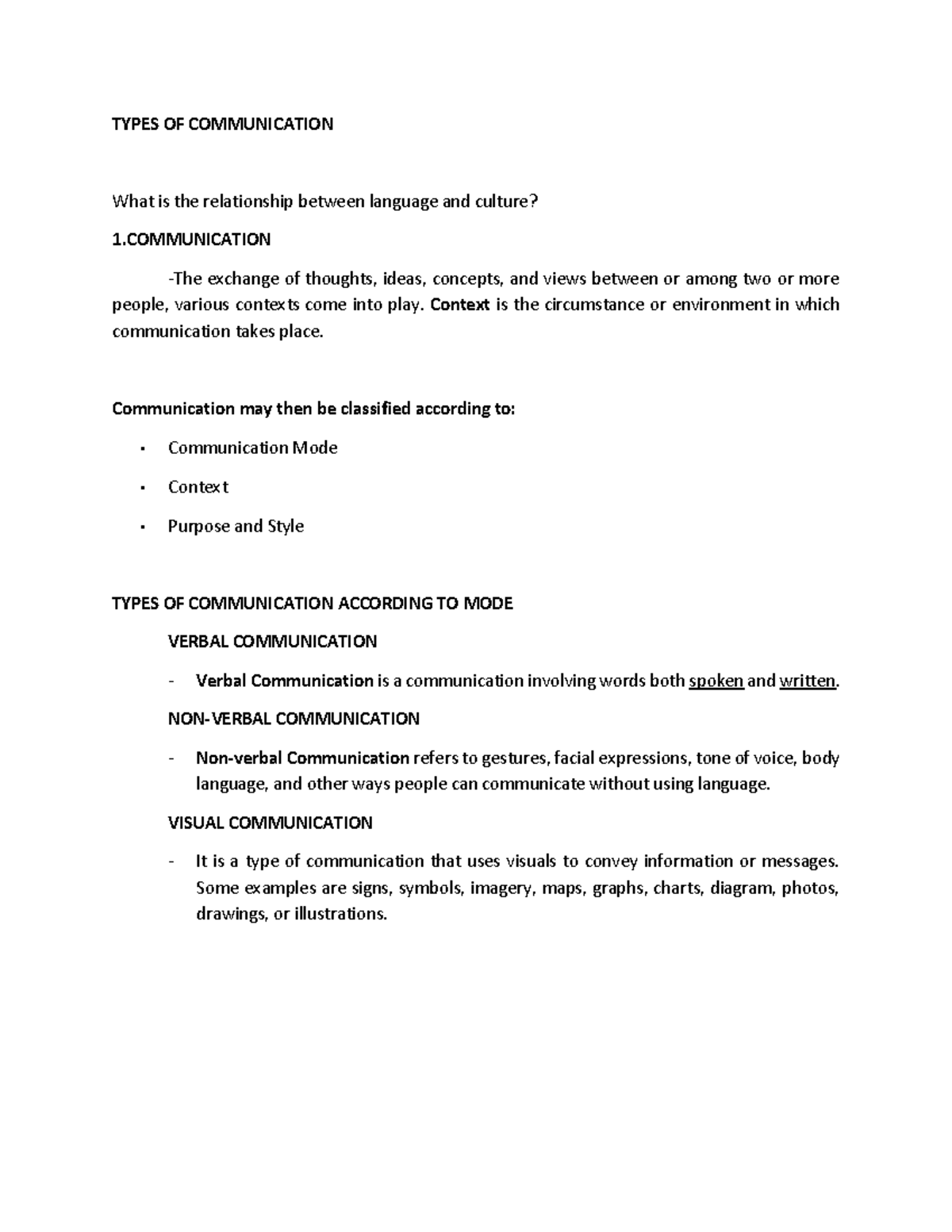 Types OF Communication - TYPES OF COMMUNICATION What is the ...