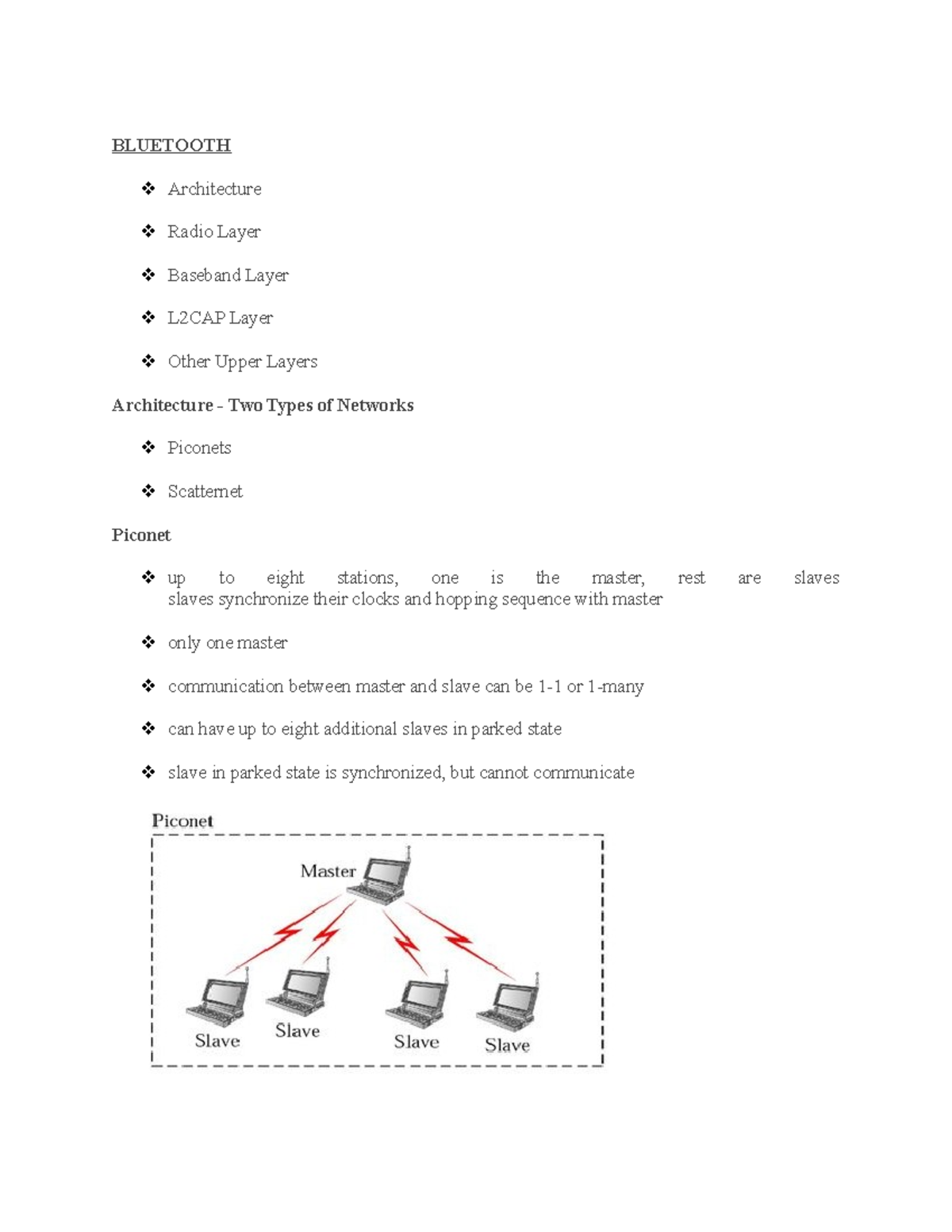 Bluetooth connecting devices - BLUETOOTH Architecture Radio Layer ...