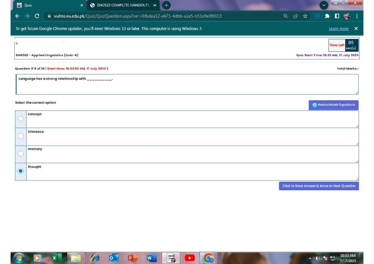 Eng522 quiz 4 2023 of ιηтяσνєят JIYA - Virtual University Of pakistan - Studocu