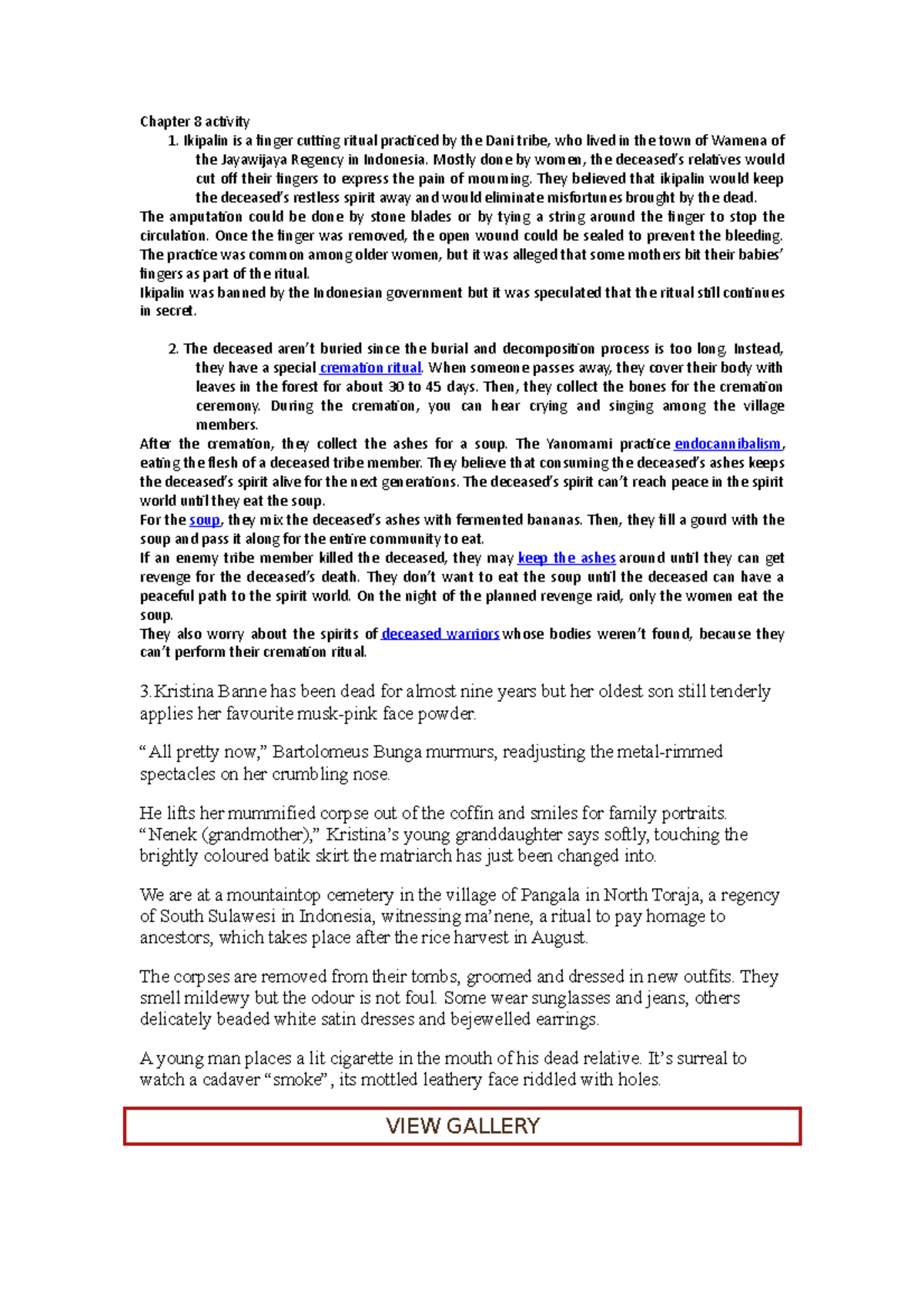 Chapter 8 activity draft - Chapter 8 activity 1. Ikipalin is a finger ...