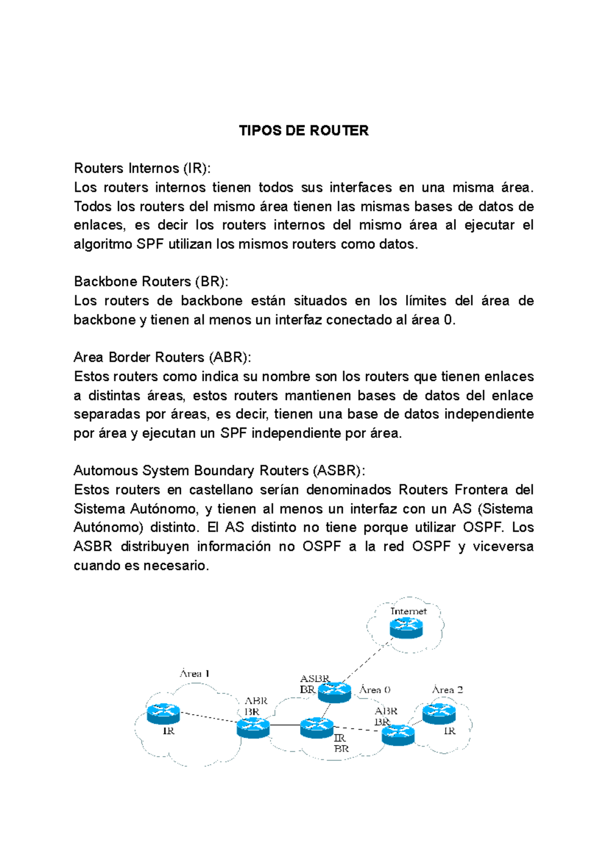 Tipos de enrutadores - TIPOS DE ROUTER Routers Internos (IR): Los ...