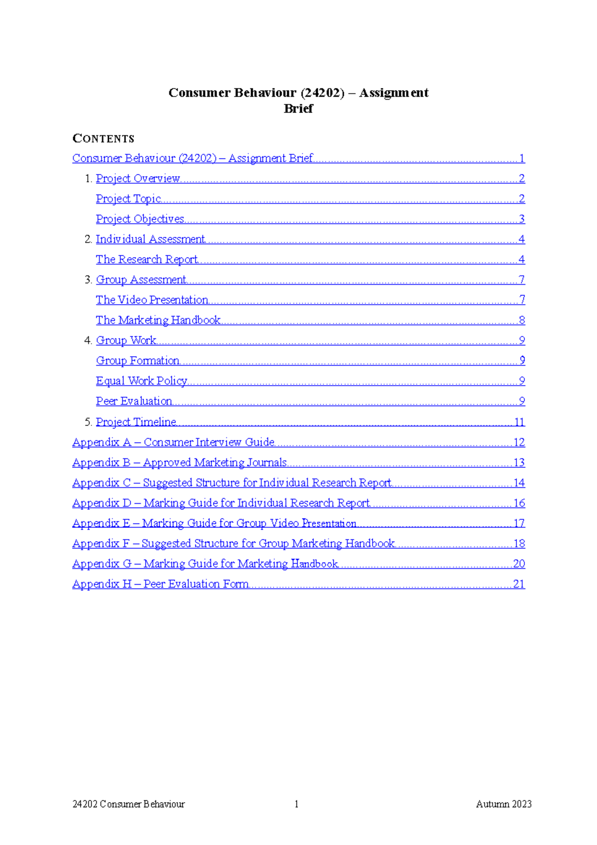 2023 Autumn 24202 CB - Assignment Brief - Consumer Behaviour (24202) – Assignment - Studocu