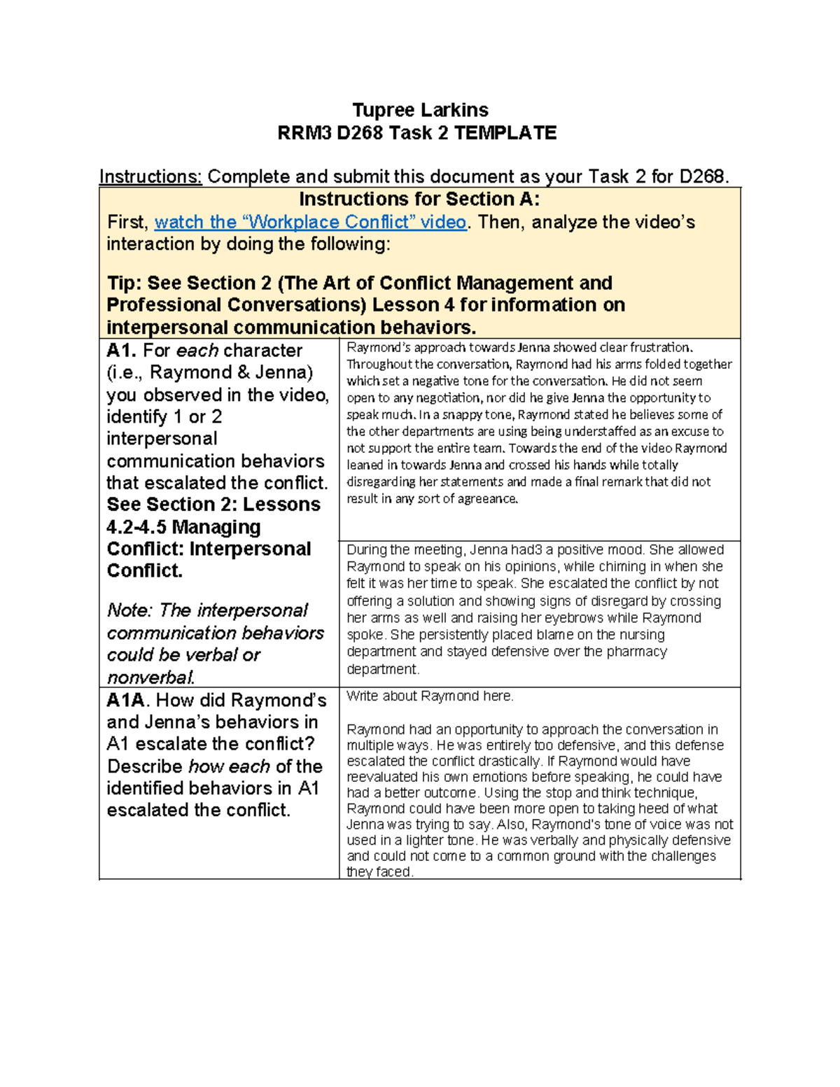 Task 2 - task 2 - Tupree Larkins RRM3 D268 Task 2 TEMPLATE Instructions ... Task 2 - task 2 - Tupree Larkins RRM3 D268 Task 2 TEMPLATE Instructions ...