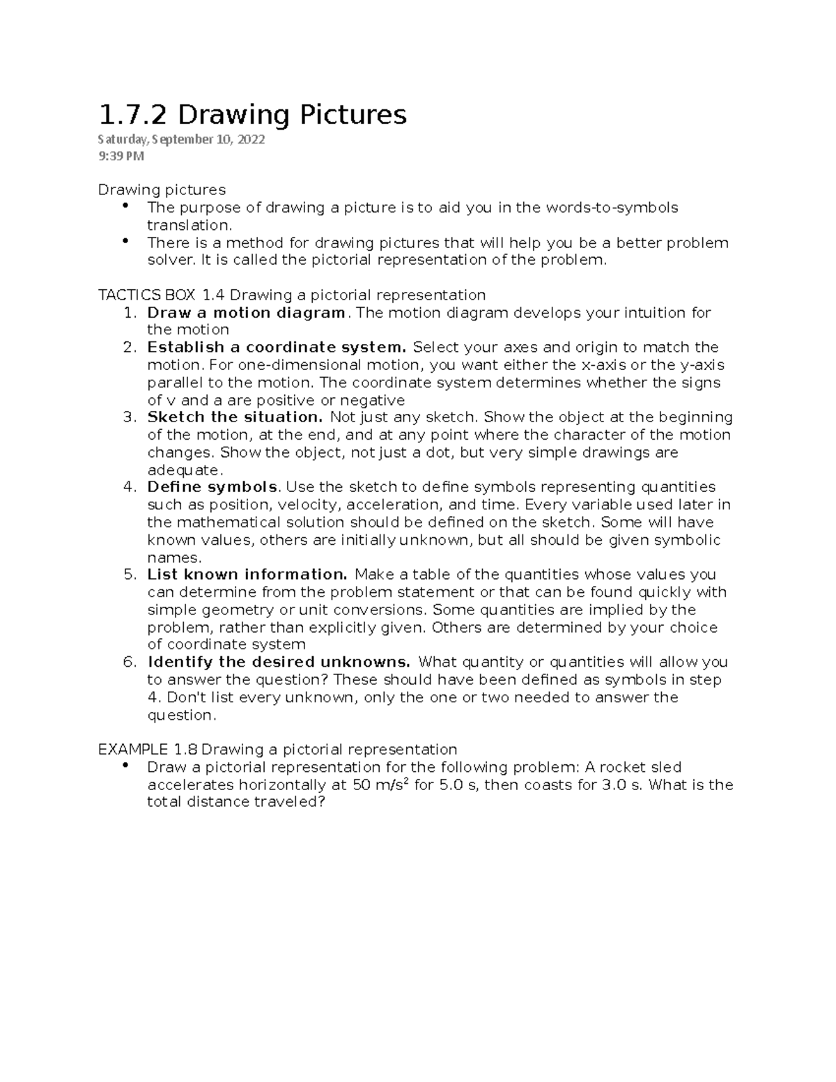 1.7.2 Drawing Pictures - 1.7 Drawing Pictures Saturday, September 10 ...