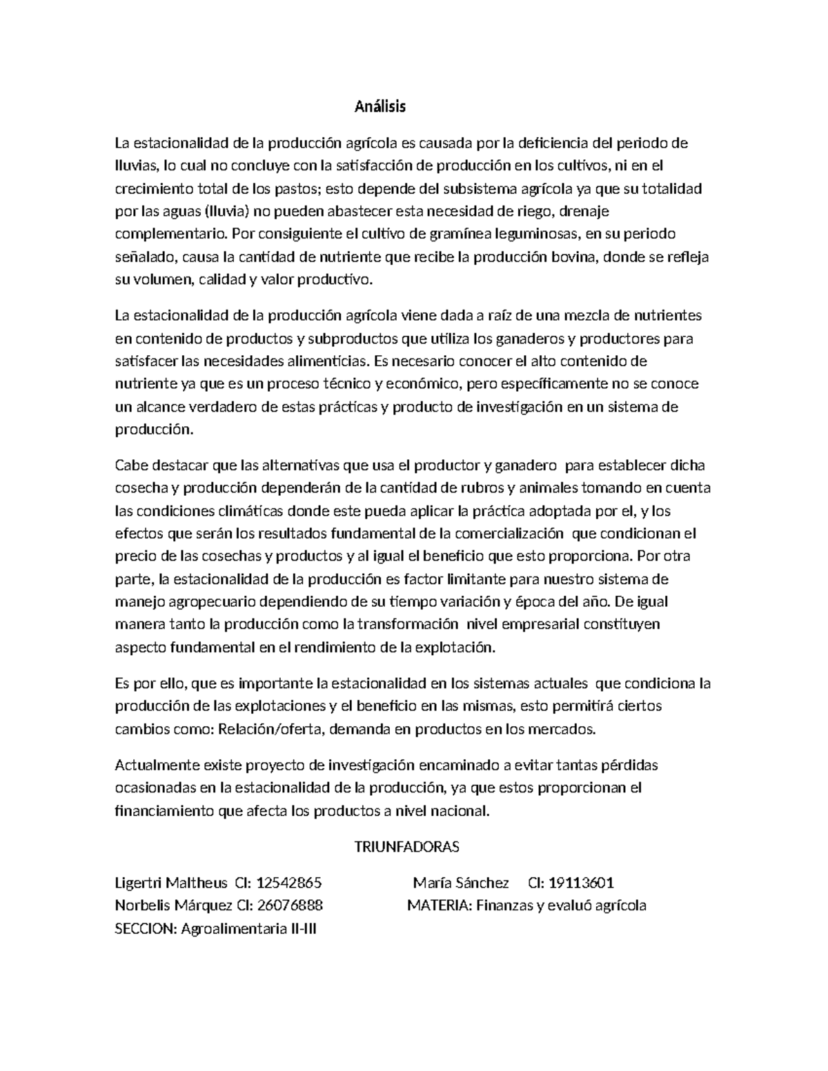 Analisis estacionalidad de produuccion - Análisis La estacionalidad de ...