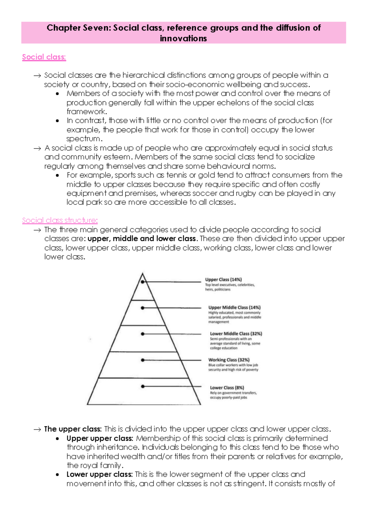 Chapter Seven - Members of a society with the most power and control ...