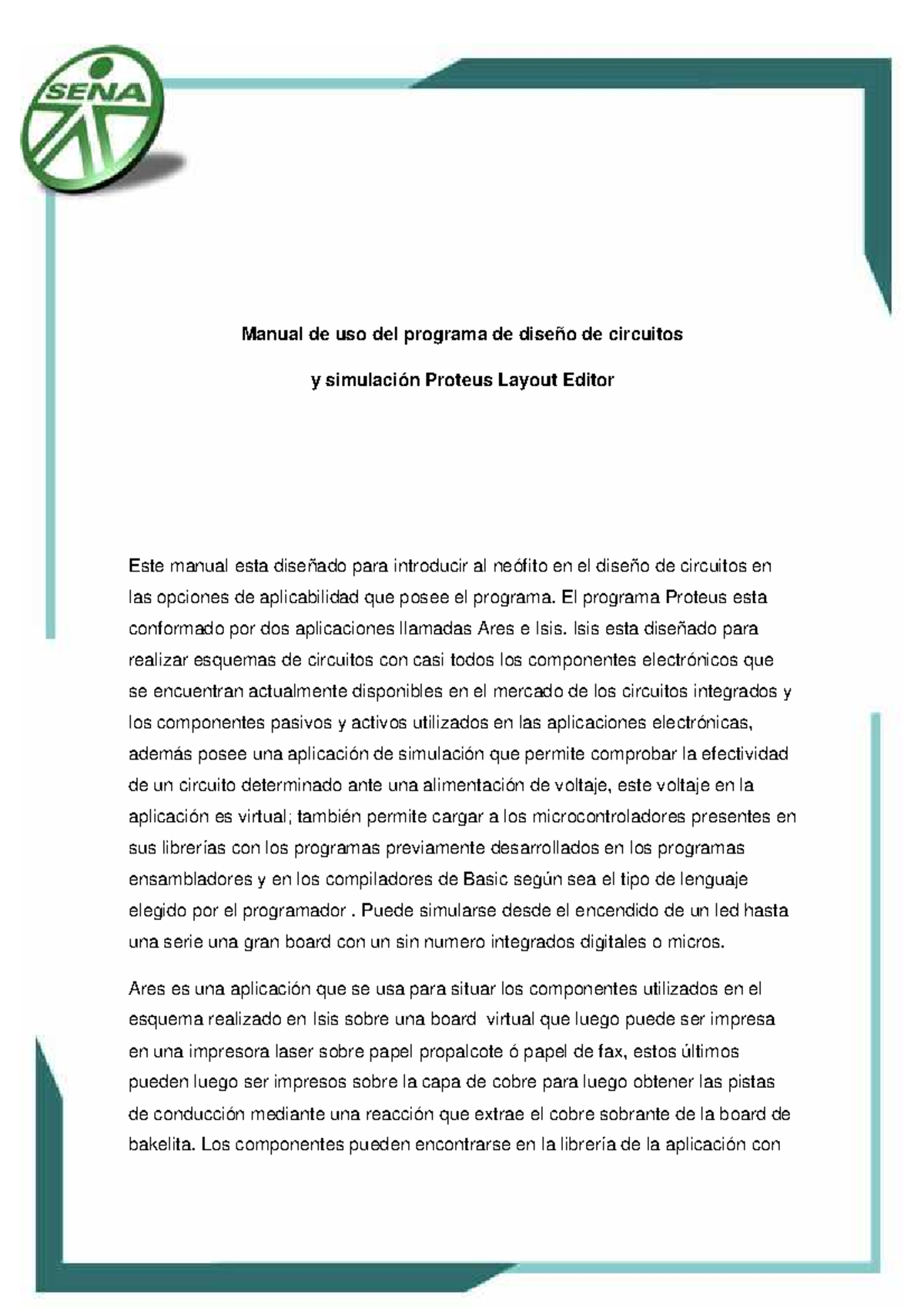 Manual-proteus - manual para programa proteus - Manual de uso del ...