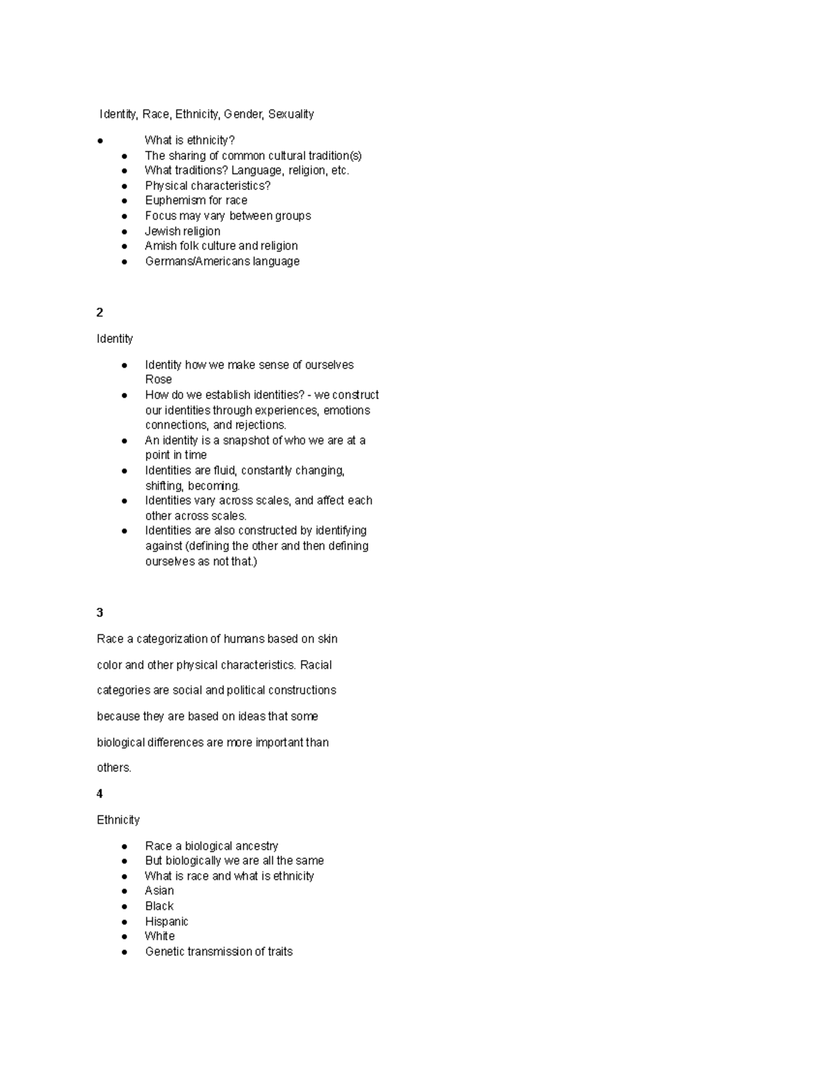 Identity, Race, Ethnicity, Gender, Sexuality - Physical characteristics ...