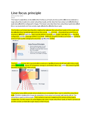 X-ray production - This lesson also describes the process of x-ray ...