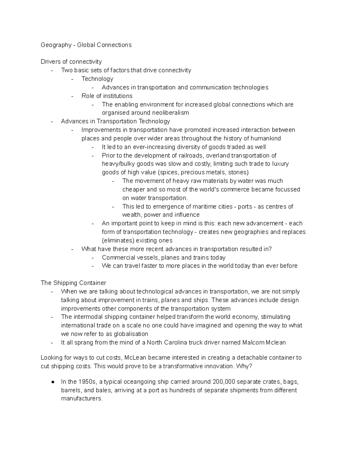 Carleton University - GEOG2200 Geography Global Connections ...