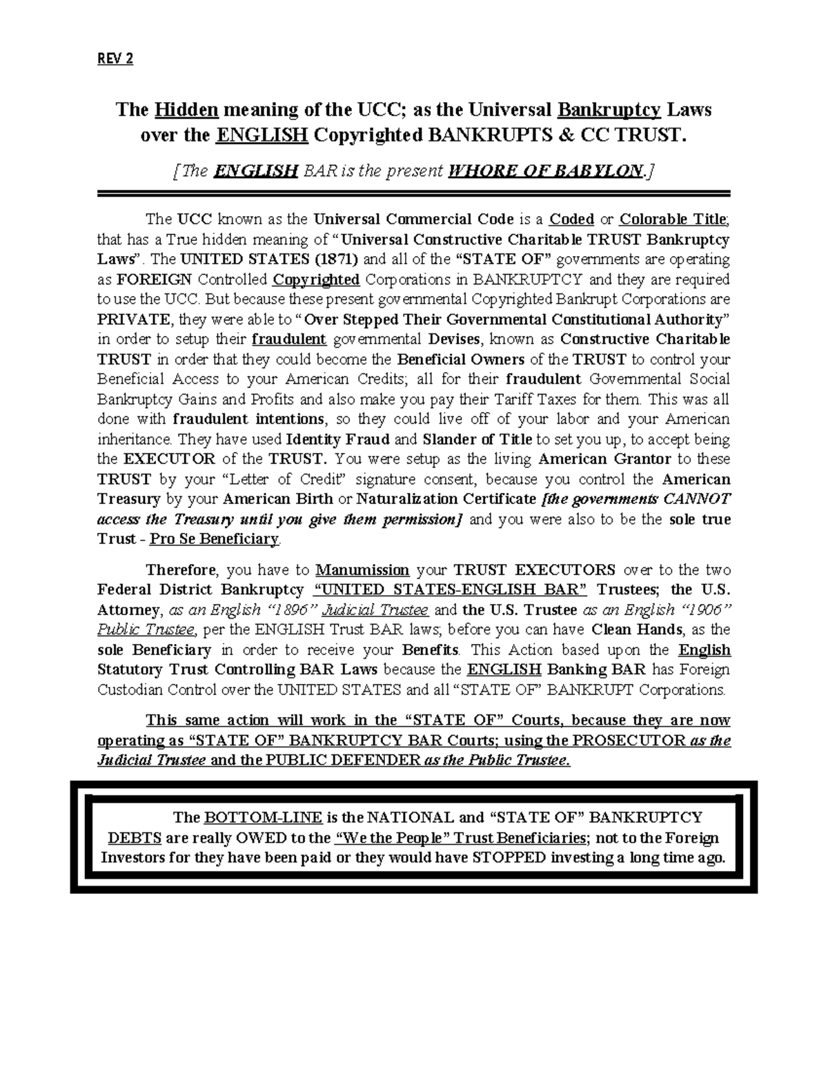 The Hidden meaning of the UCC - REV2 - REV 2 The Hidden meaning of the ...