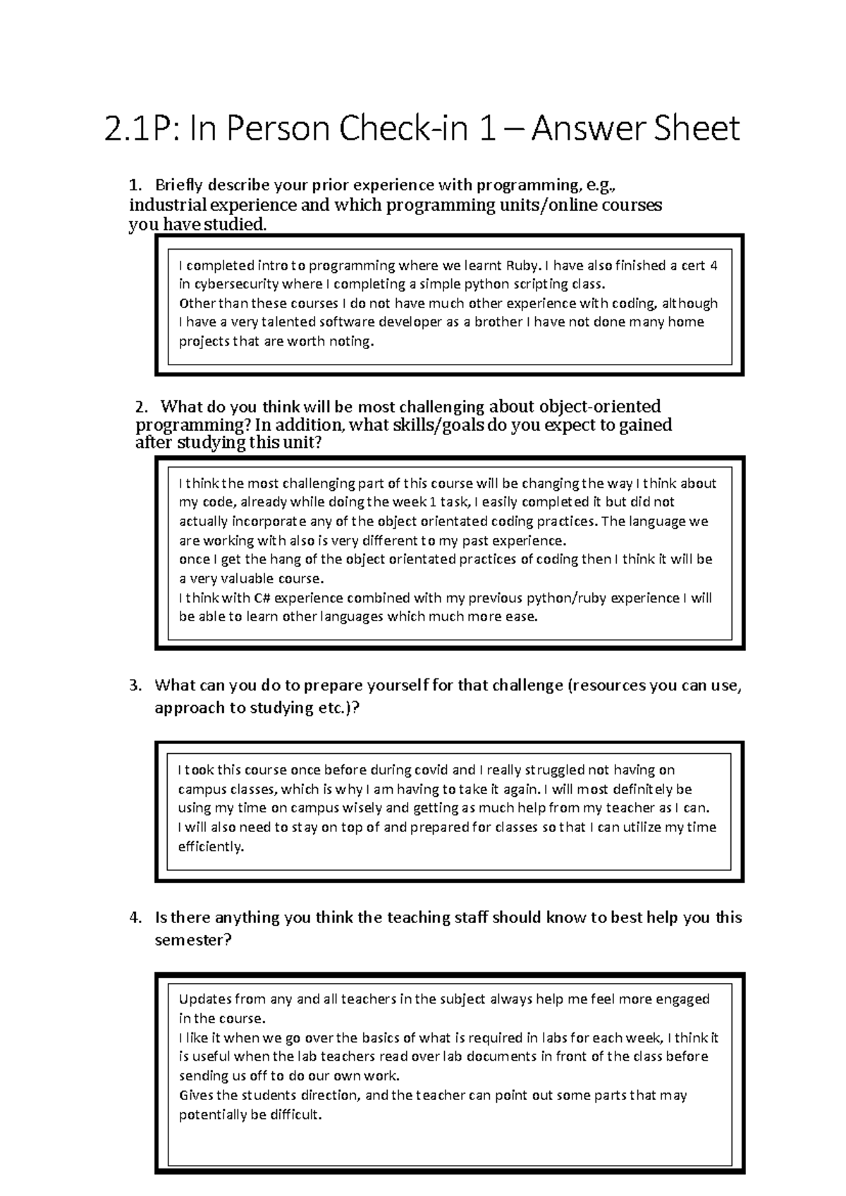 2.1P - In Person Check-in 1 - Tools Answer Sheet - 2: In Person Check ...