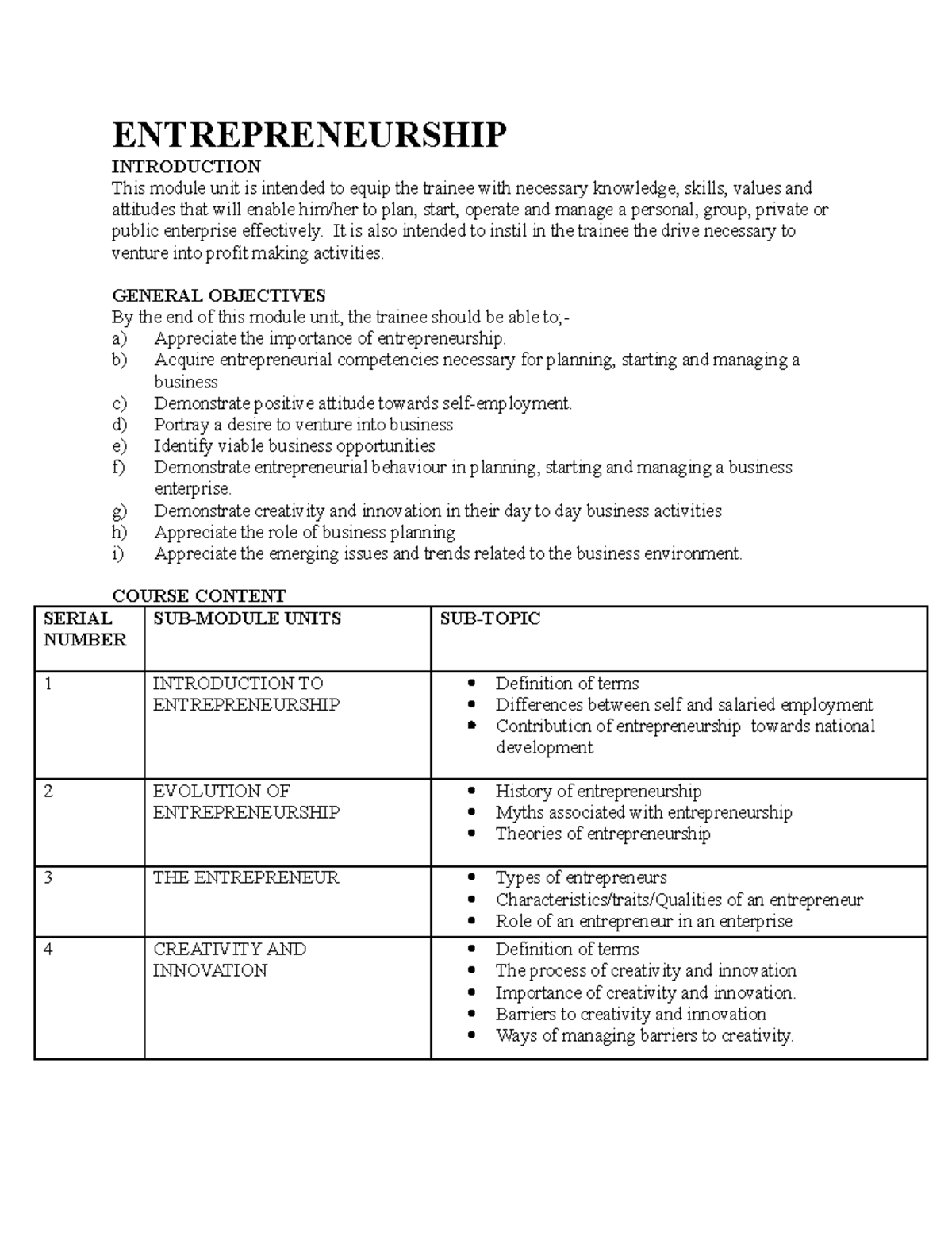 Updated Entrepreneurship Notes 2022 - ENTREPRENEURSHIP INTRODUCTION ...