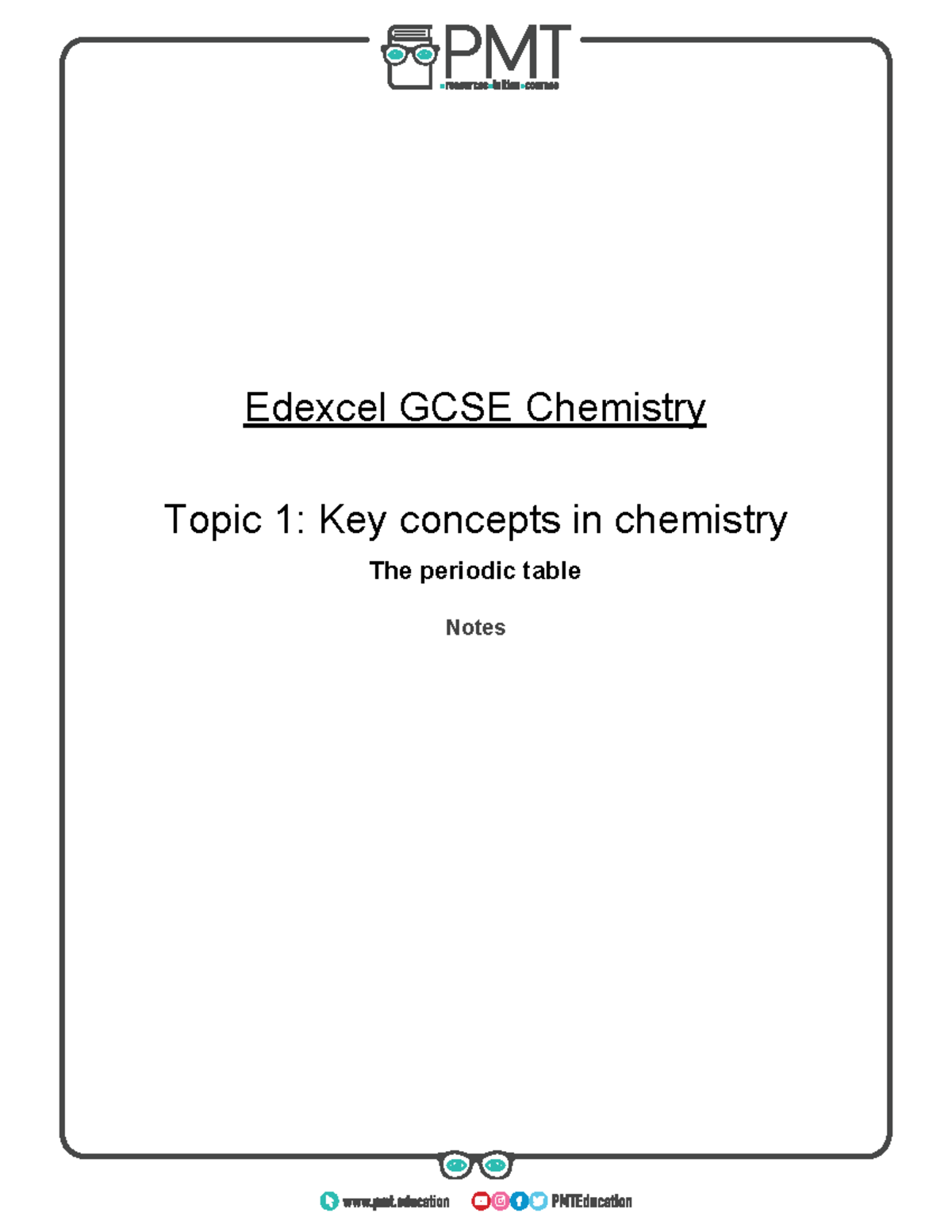 1.2. The periodic table - Edexcel GCSE Chemistry Topic 1: Key concepts ...