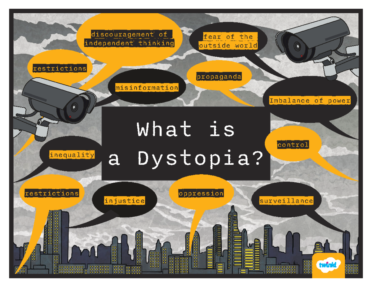 Color Dystopian Fiction Conventions Poster for 6th-8th Grade - RSCH7864 ...