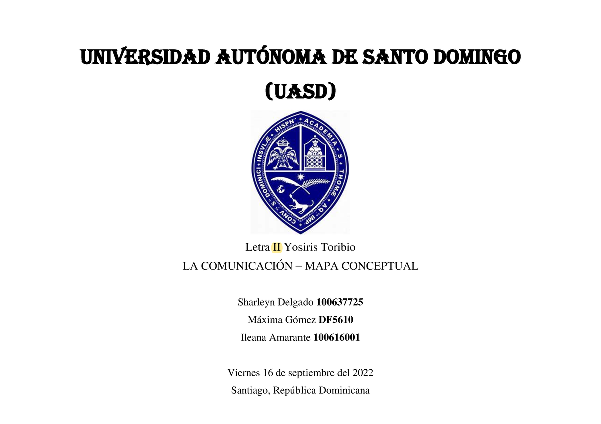 Mapa conceptual - Universidad autÛnoma de Santo Domingo (UASD) Letra II ...