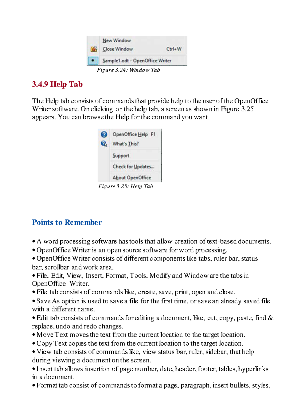802-Information Technology Class- XI-82 - Figure 3: Window Tab 3.4 Help ...