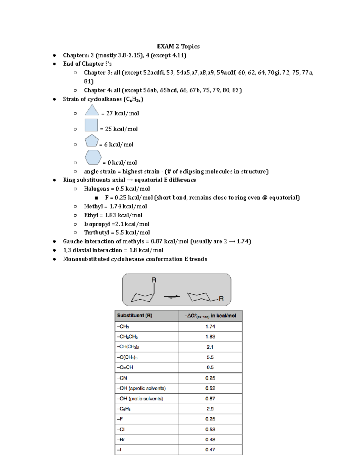 EXAM 2 Topics - EXAM 2 Topics Chapters: 3 (mostly 3.8-3), 4 (except 4 ...