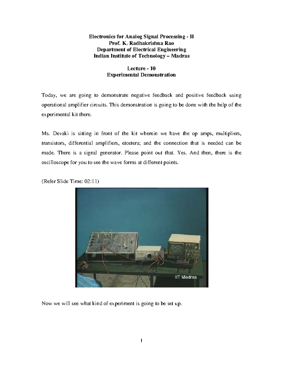 Lec10 - ELECTRONICA PARA EL PROSESAMIENTO DE SEÑALES - Electronics for ...