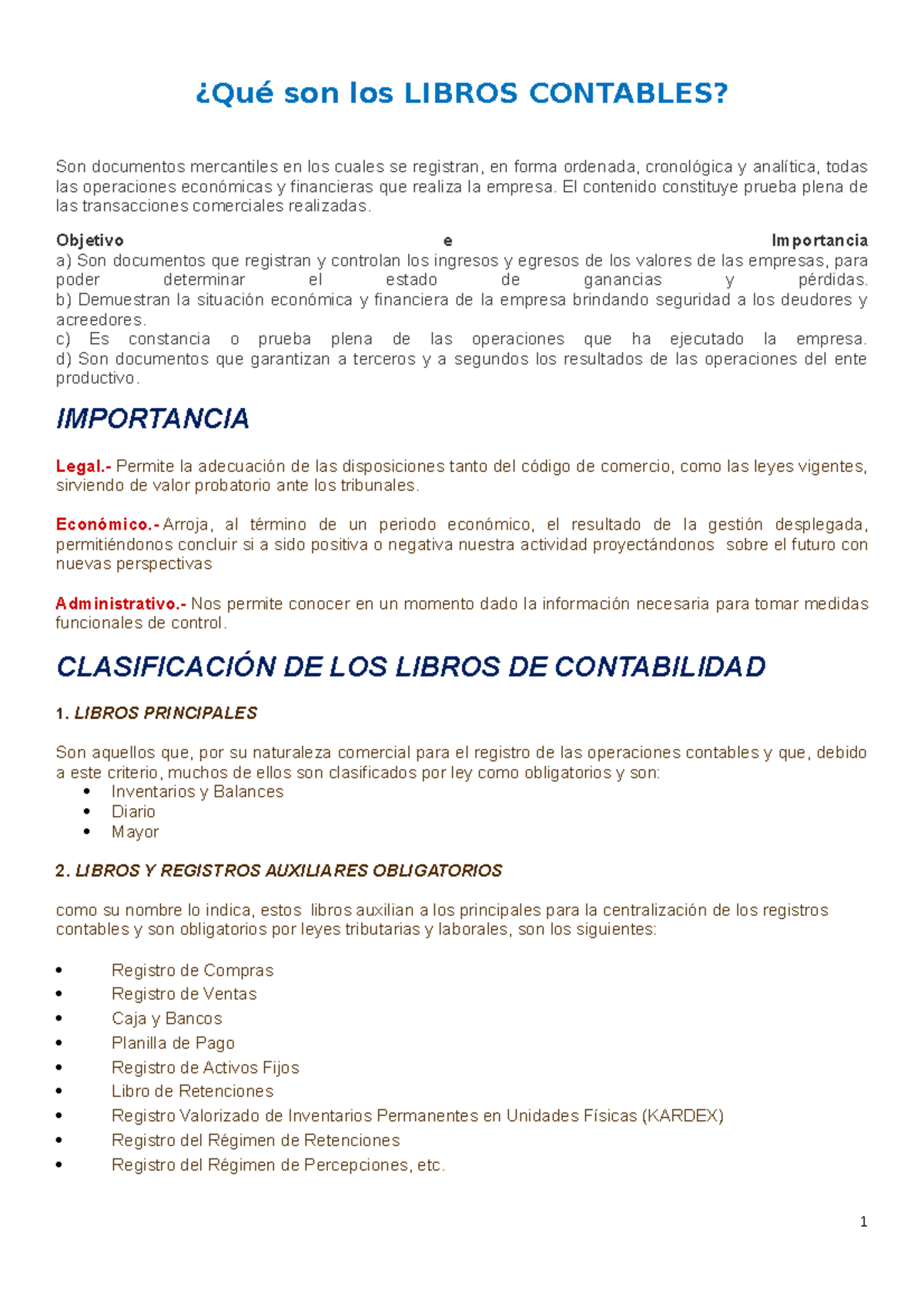 QUE SON LOS Libros DE Contabilidad EN EL PERU - ¿Qué son los LIBROS ...