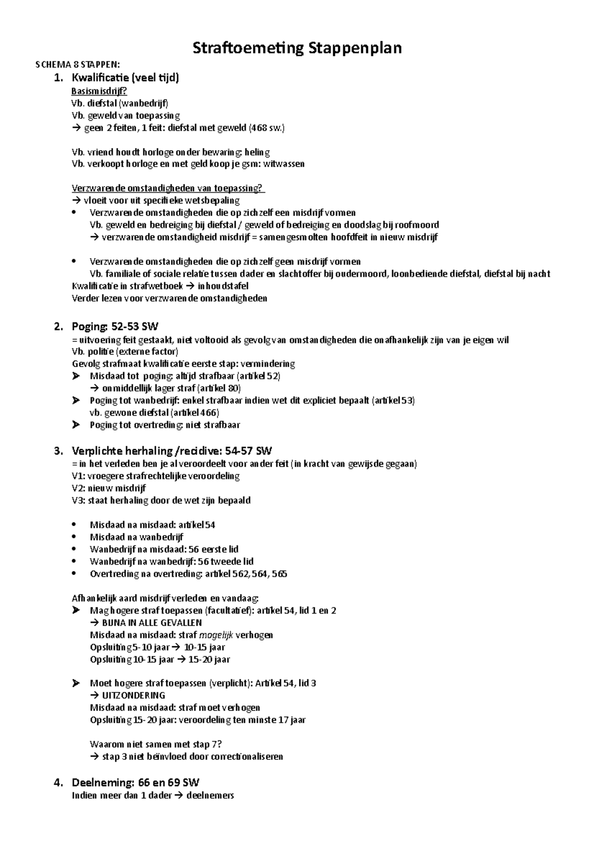 Stappenplan straftoemeting - Straftoemeting Stappenplan SCHEMA 8 ...